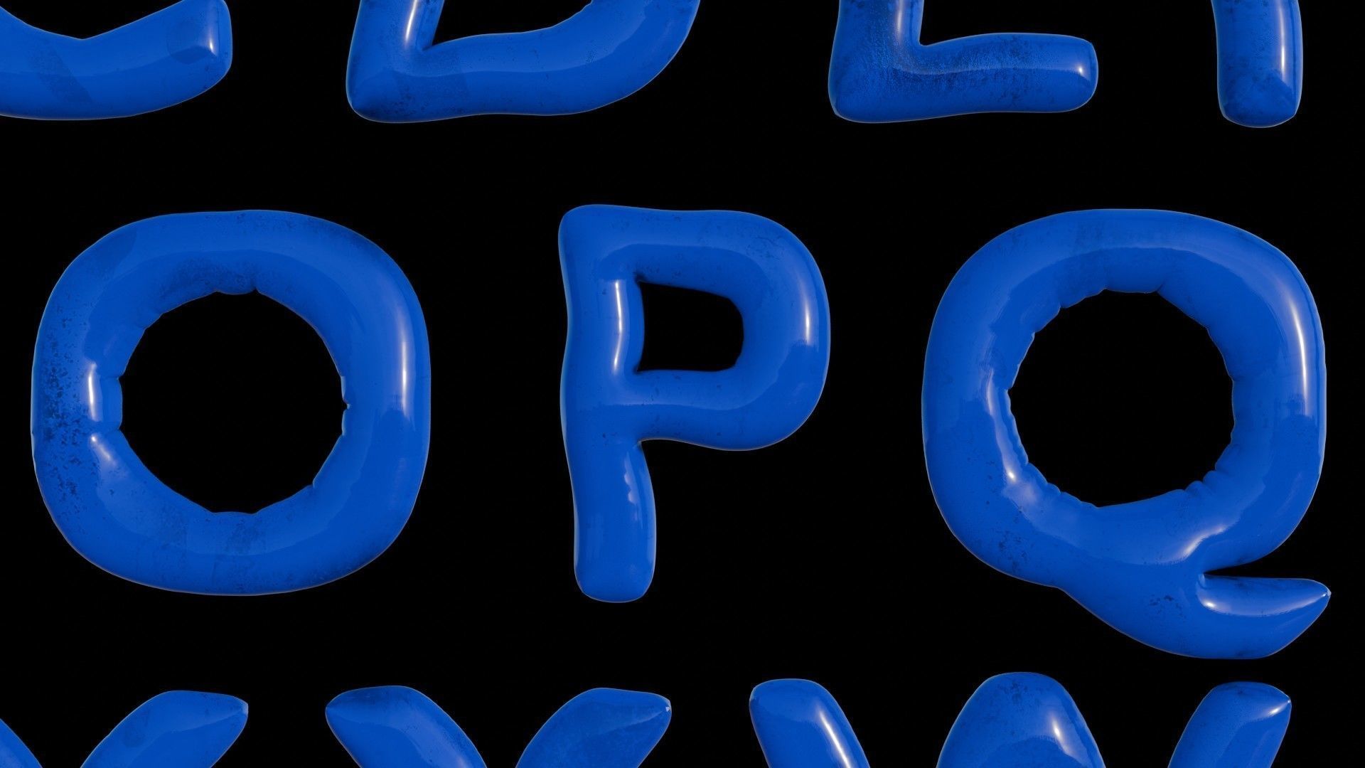3D model Alphabet Balloons and Numbers 3D model complete with material ...