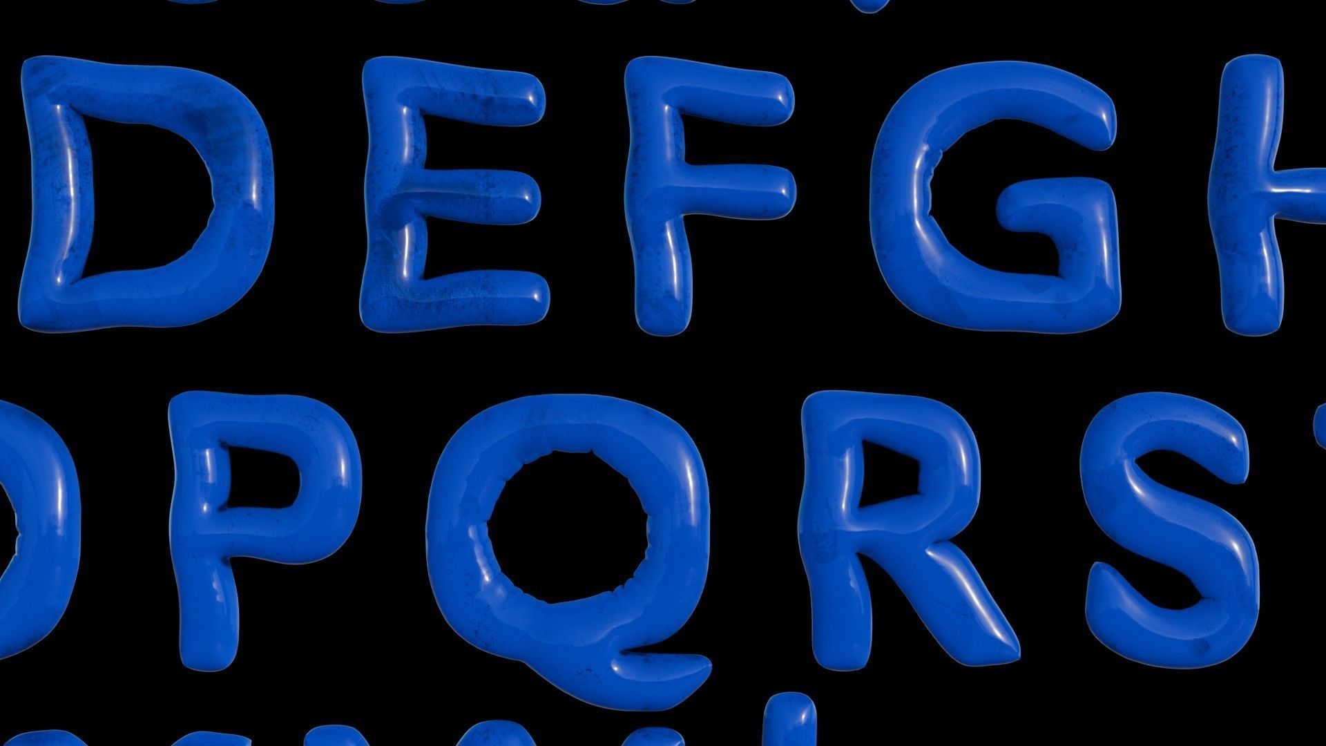 3D model Alphabet Balloons and Numbers 3D model complete with material ...