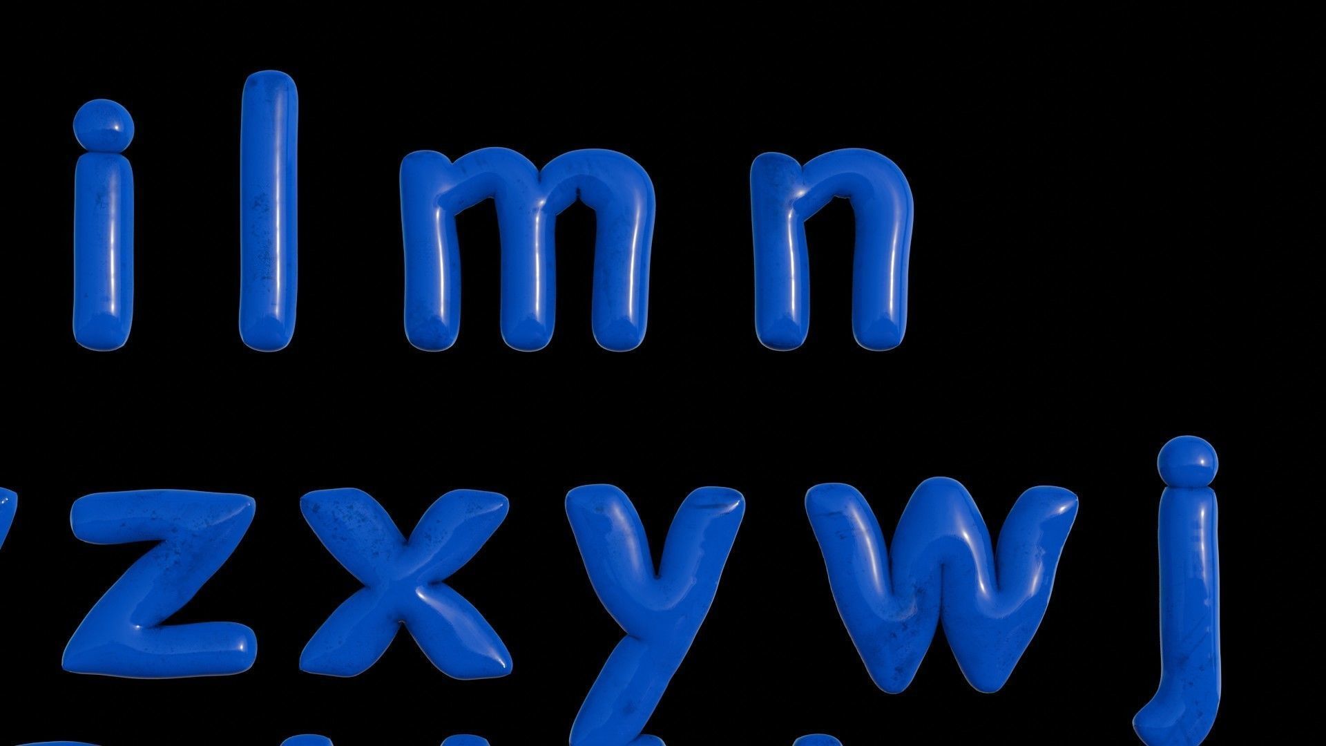 3D model Alphabet Balloons and Numbers 3D model complete with material ...
