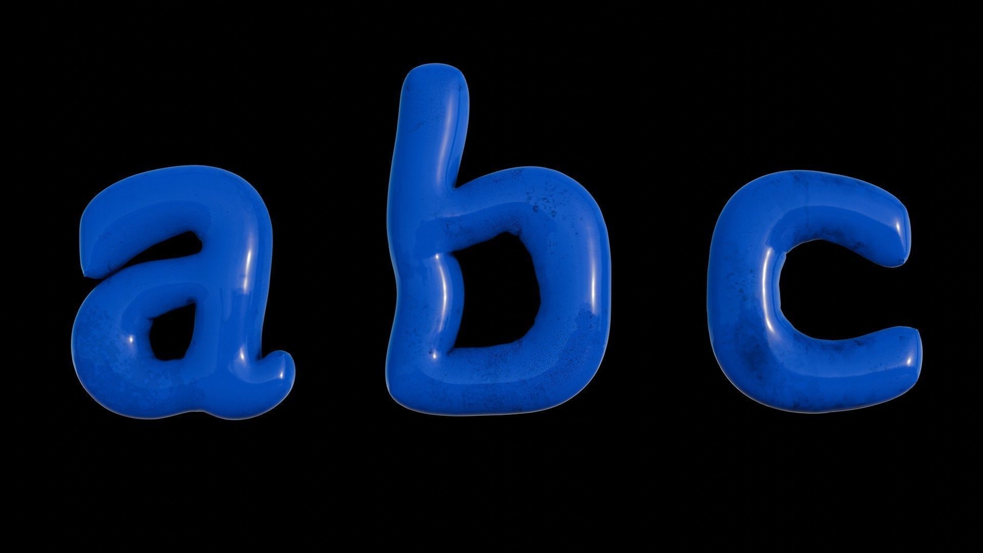 3D model Alphabet Balloons and Numbers 3D model complete with material ...