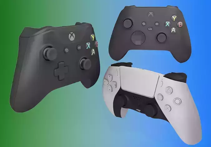 gaming controllers collection-ps5- xbox one and series s-x 3D model ...