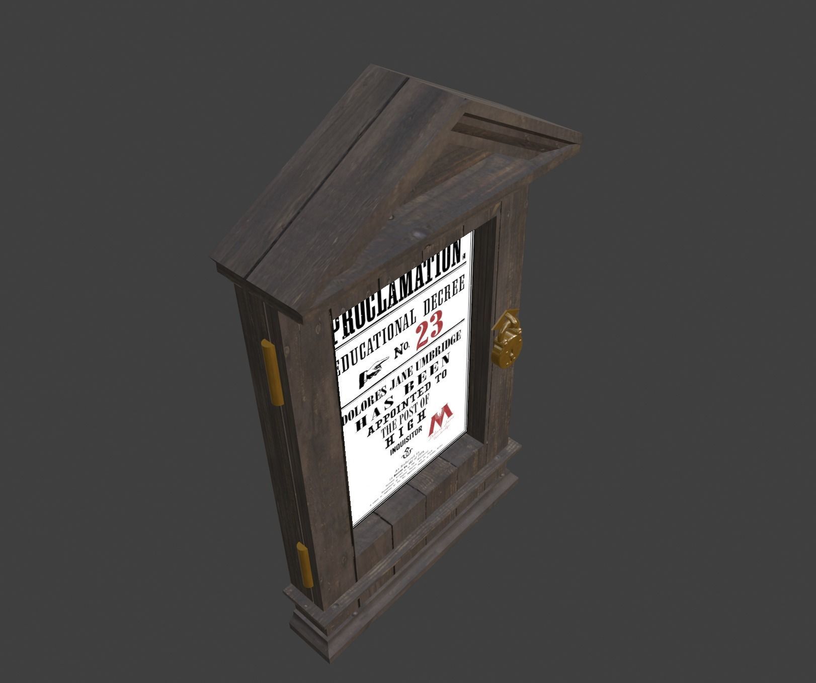 Umbridges Educational Decree Cabinet 3D model 3D printable | CGTrader