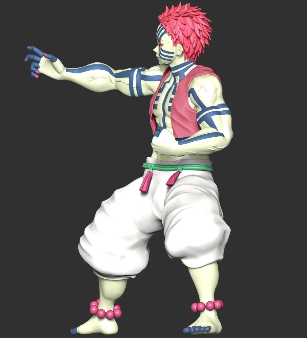 Demon Slayer - Akaza Kimetsu no Yaiba 3D model 3D printable | CGTrader
