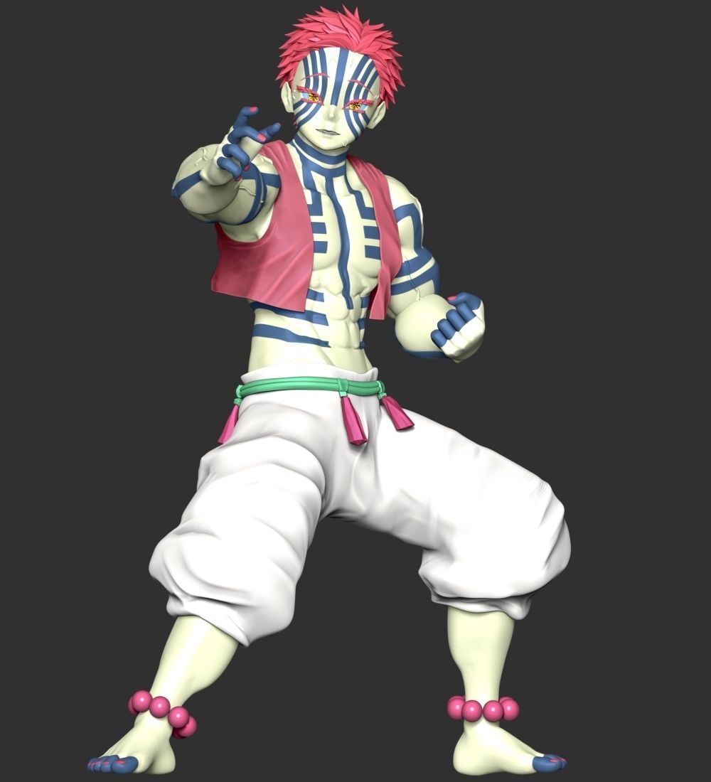 Demon Slayer - Akaza Kimetsu no Yaiba 3D model 3D printable | CGTrader