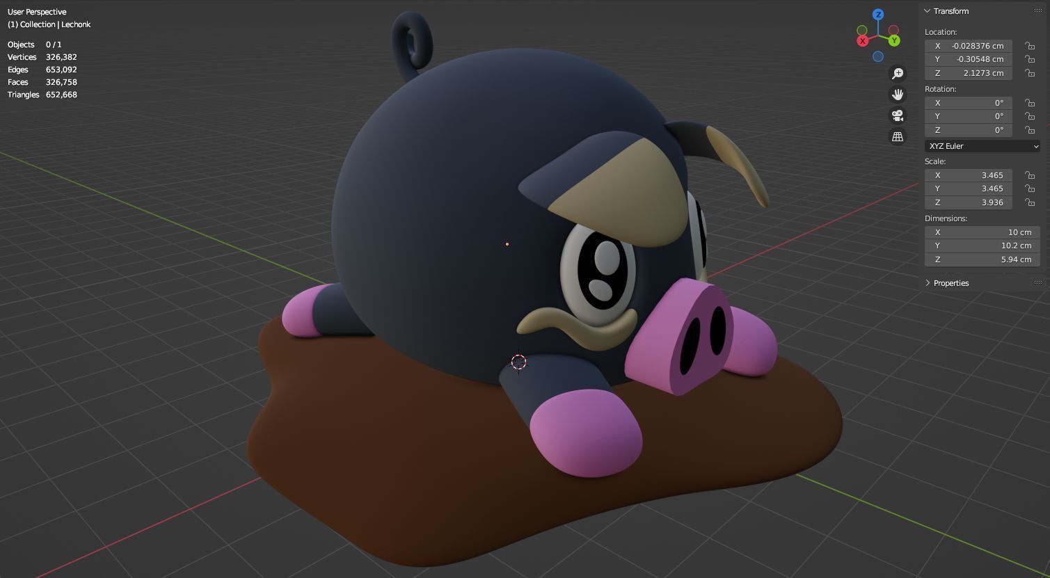 Pokemon Lechonk 3D model for 3D print 3D model 3D printable | CGTrader