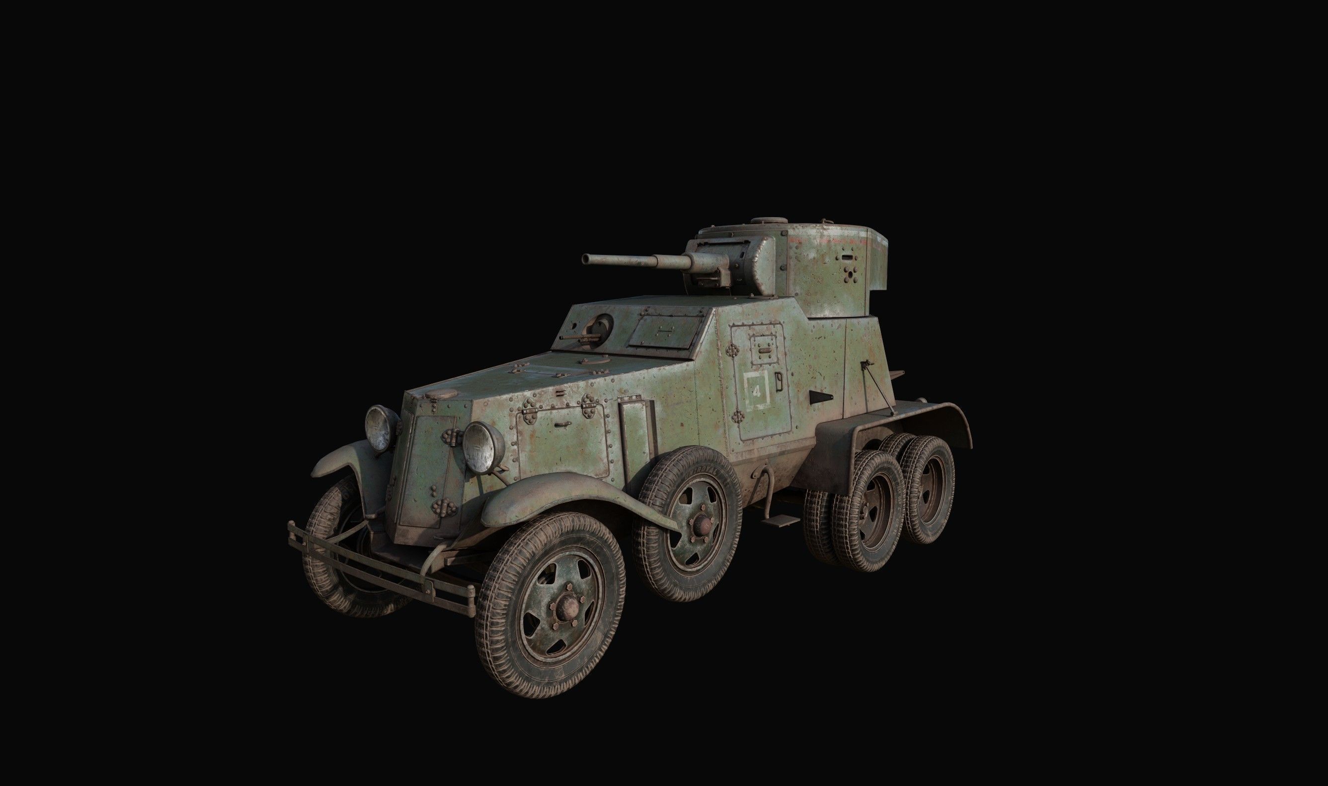 3D model Ba6 armoured vehicle VR / AR / low-poly | CGTrader