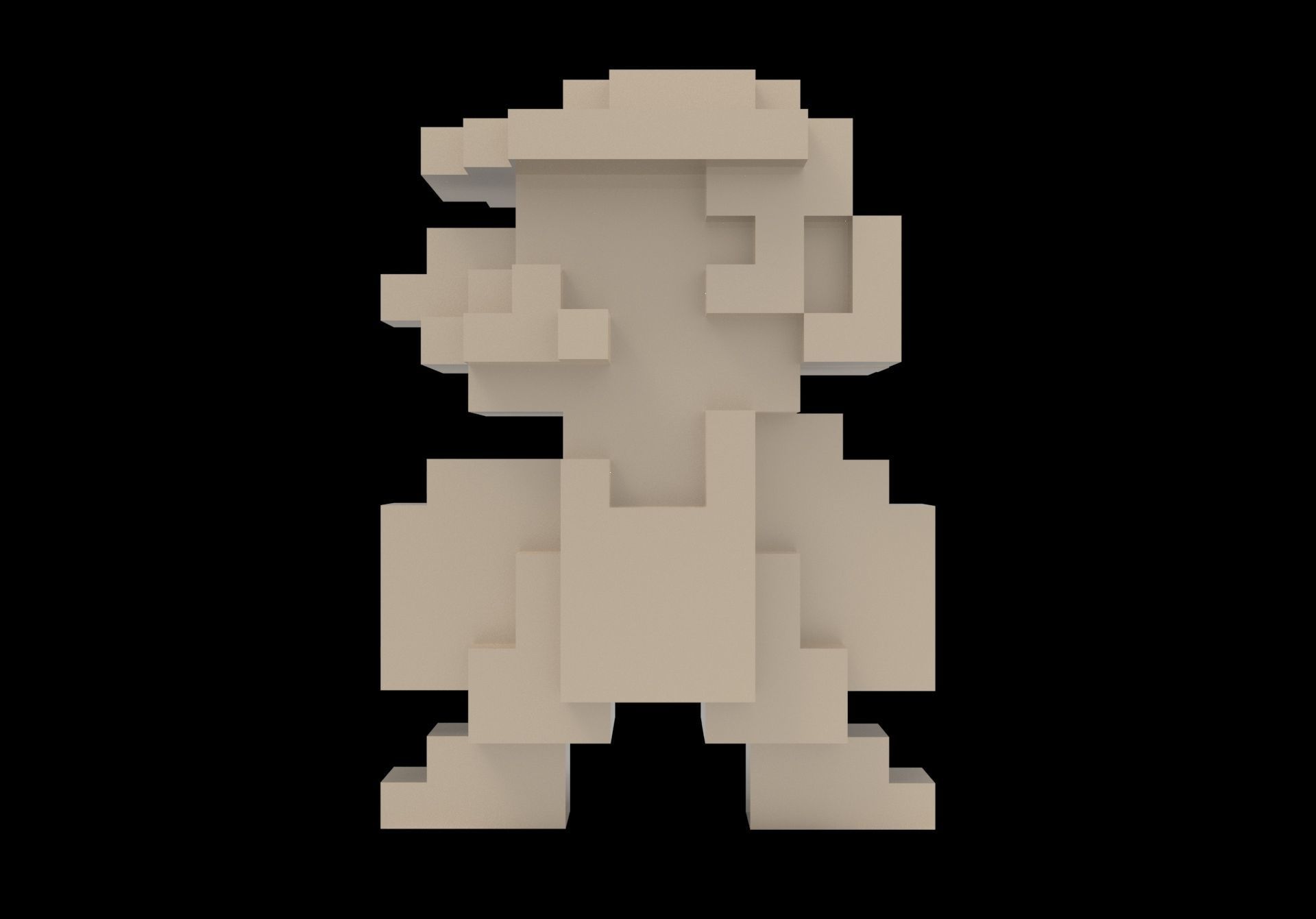 8-bit Mario in 3D 3D model 3D printable | CGTrader