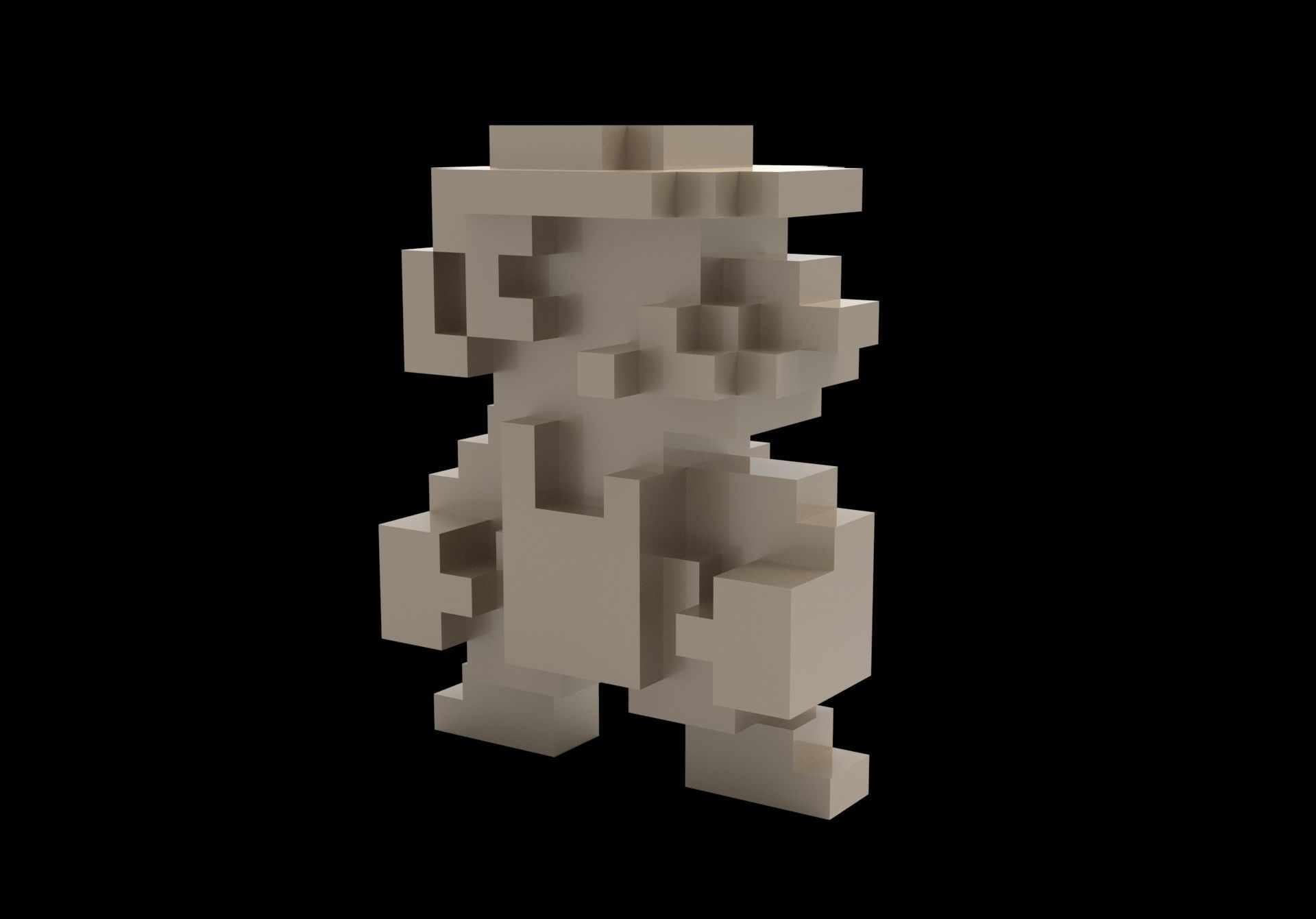 8-bit Mario in 3D 3D model 3D printable | CGTrader