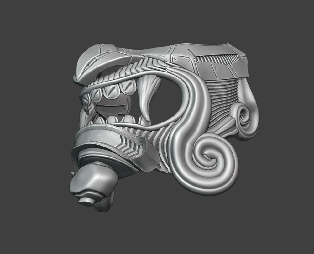 Mask Samurai Oni Custom design 3D model 3D printable | CGTrader