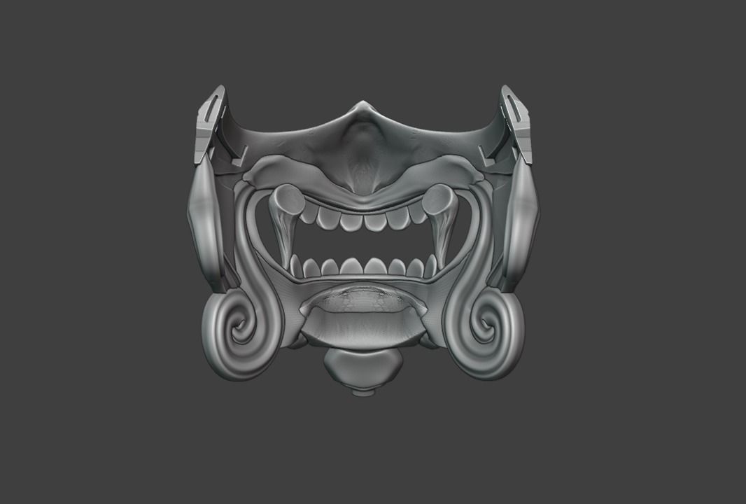 Mask Samurai Oni Custom design 3D model 3D printable | CGTrader