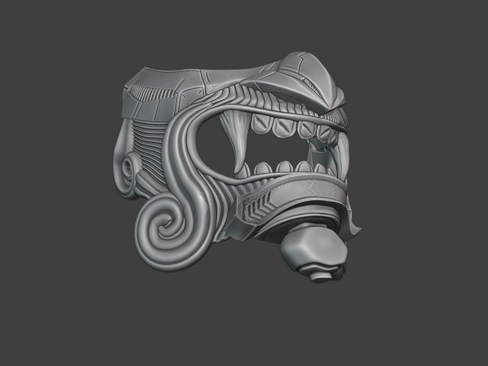 Mask Samurai Oni Custom design 3D model 3D printable | CGTrader