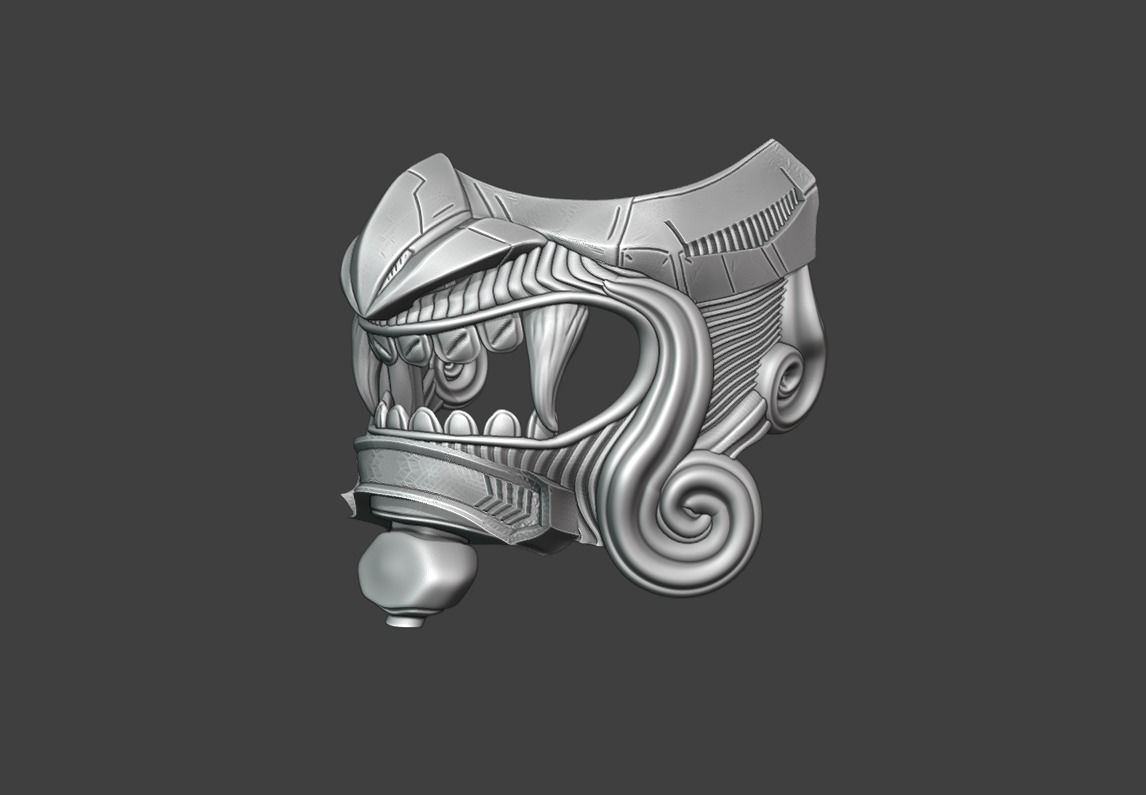 Mask Samurai Oni Custom design 3D model 3D printable | CGTrader