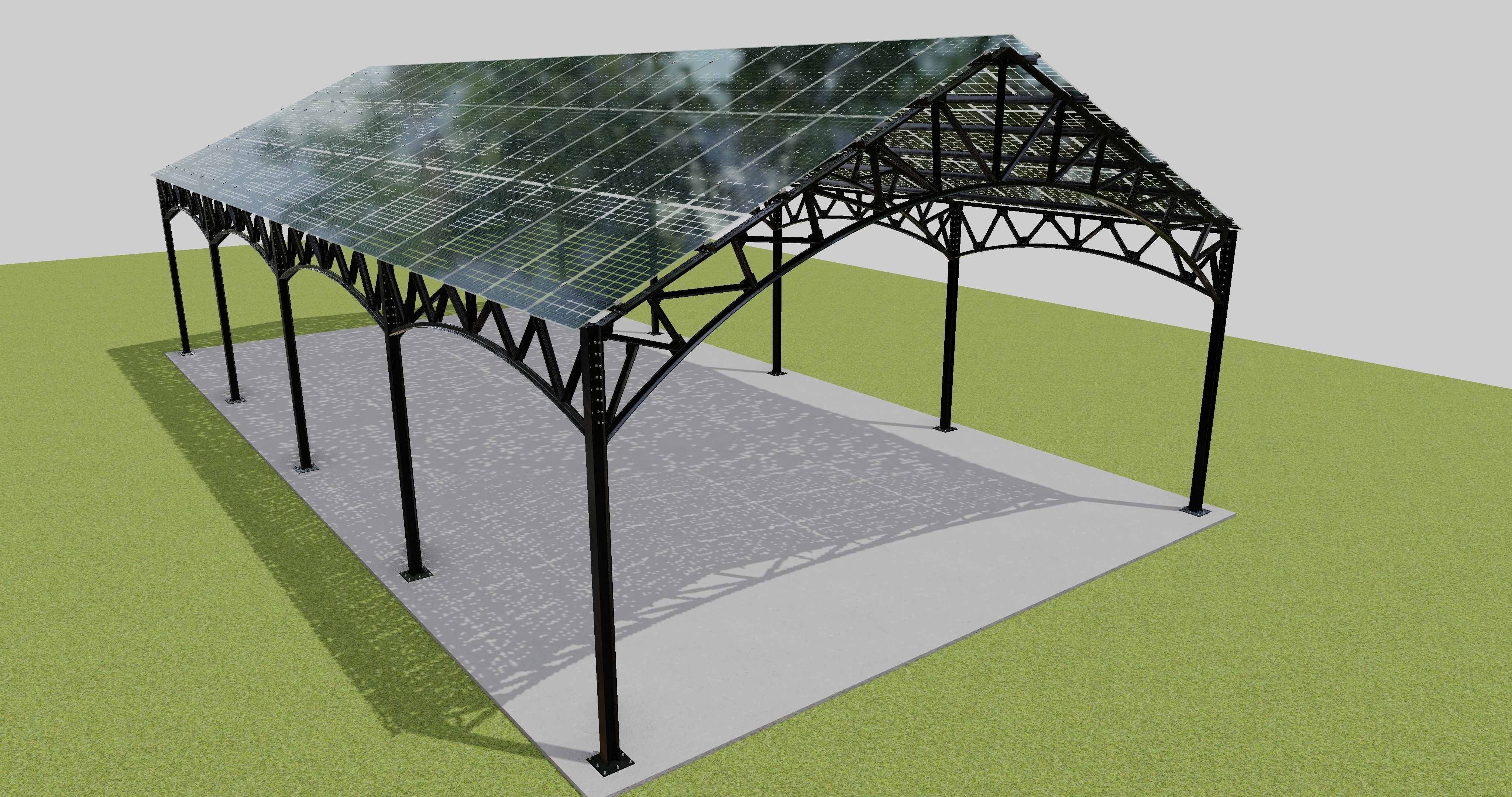 Steel Structure Warehouse - Type-6 3D model | CGTrader