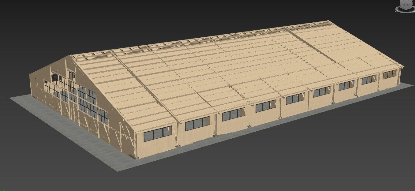 Timber Industrial Building Interior 3D model | CGTrader