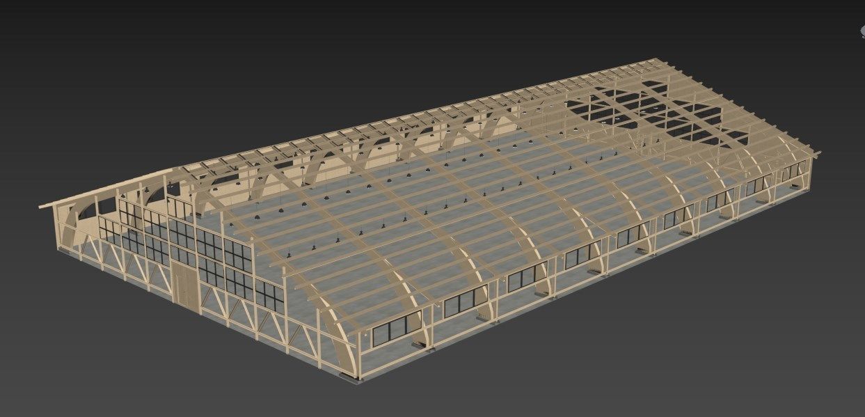 Timber Industrial Building Interior 3D model | CGTrader
