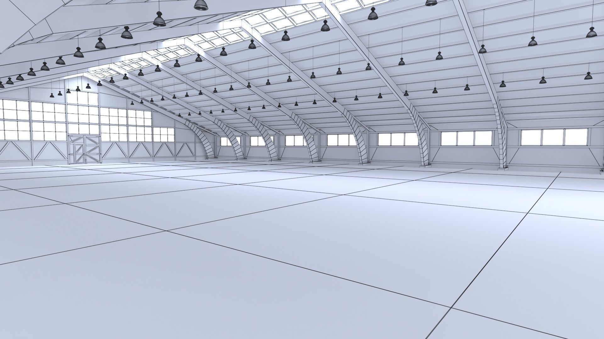 Timber Industrial Building Interior 3D model | CGTrader