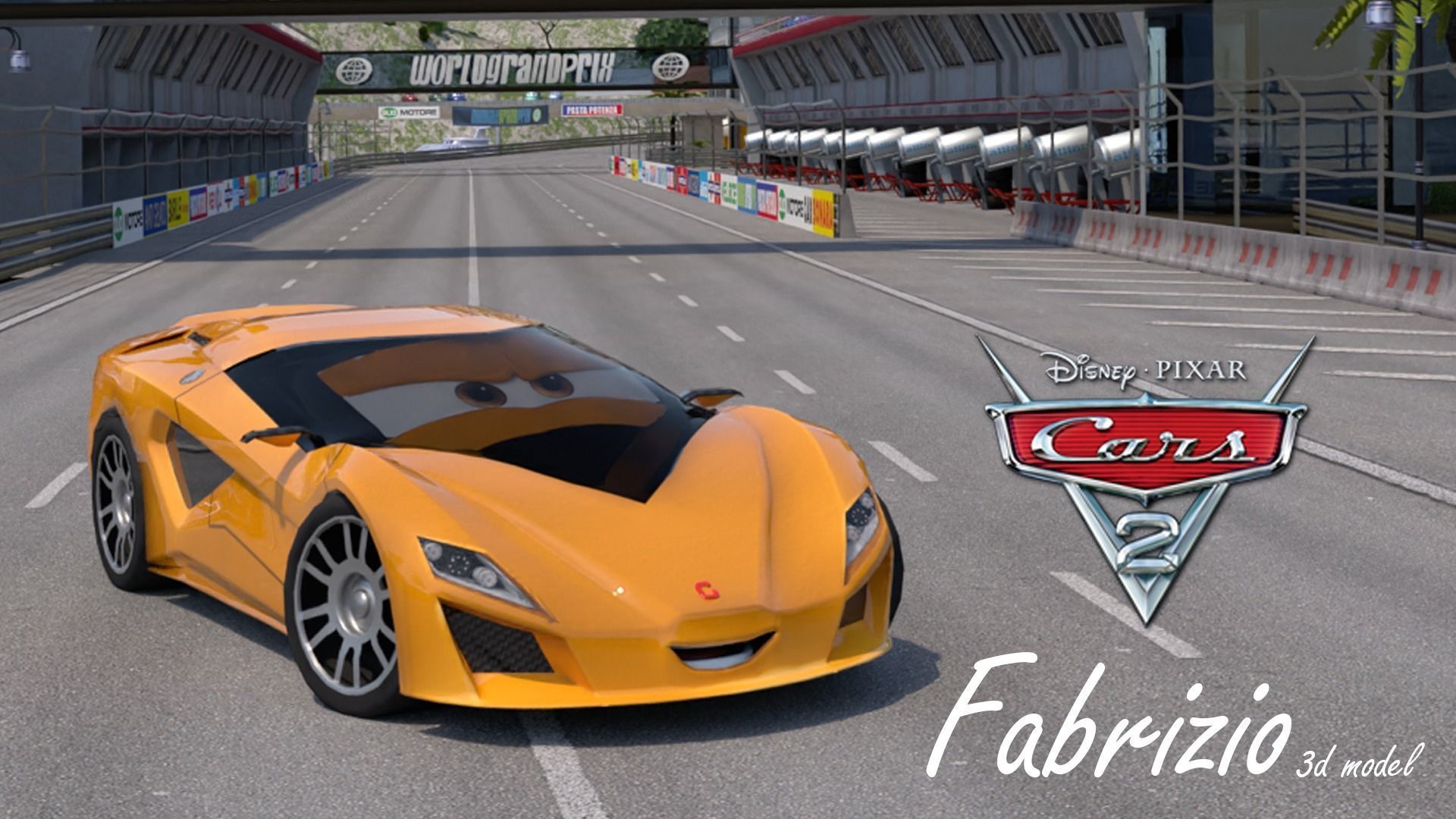 Fabrizio from Cars 2 3D model | CGTrader