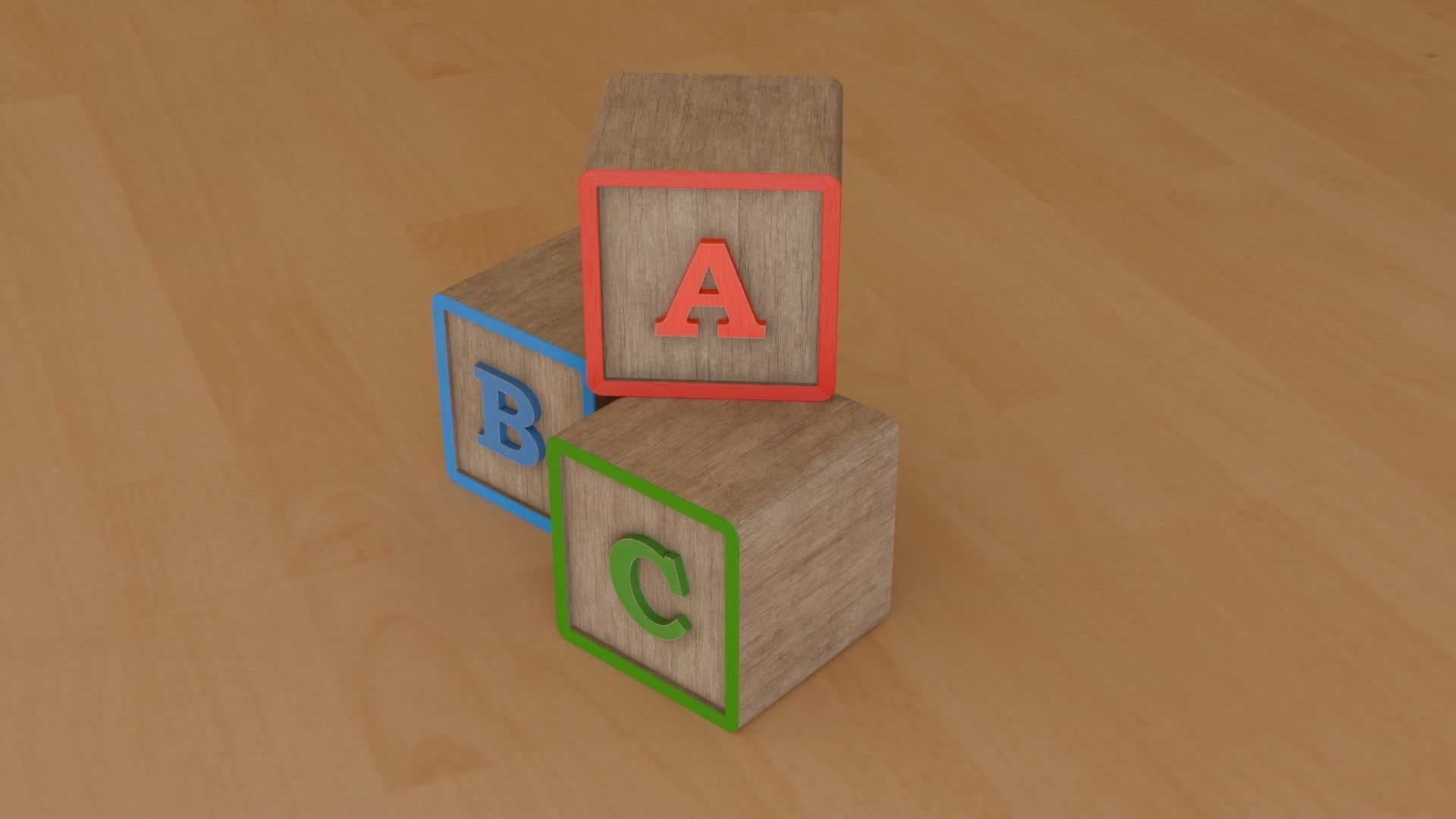 3D model ABC Blocks cube 3D models VR / AR / low-poly | CGTrader