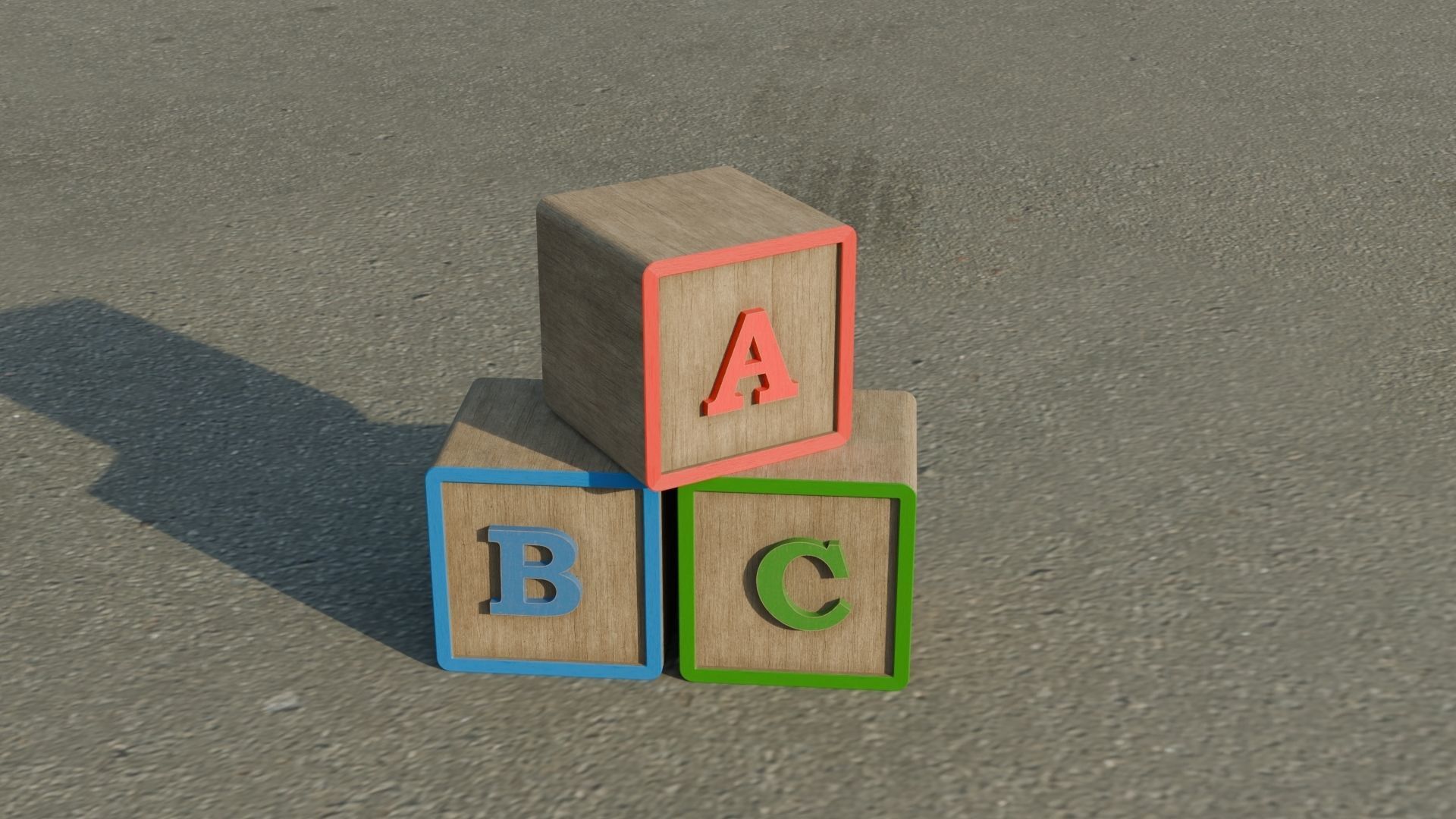 3D model ABC Blocks cube 3D models VR / AR / low-poly | CGTrader