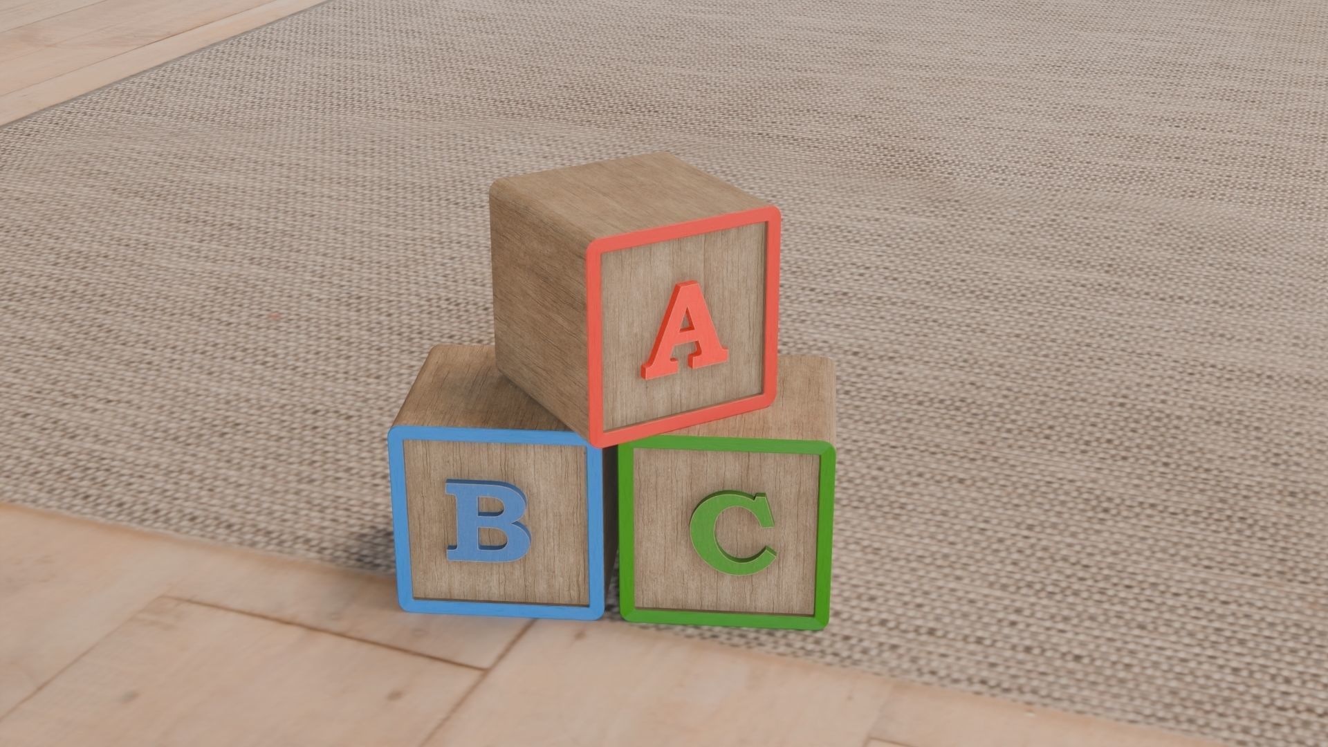 3D model ABC Blocks cube 3D models VR / AR / low-poly | CGTrader