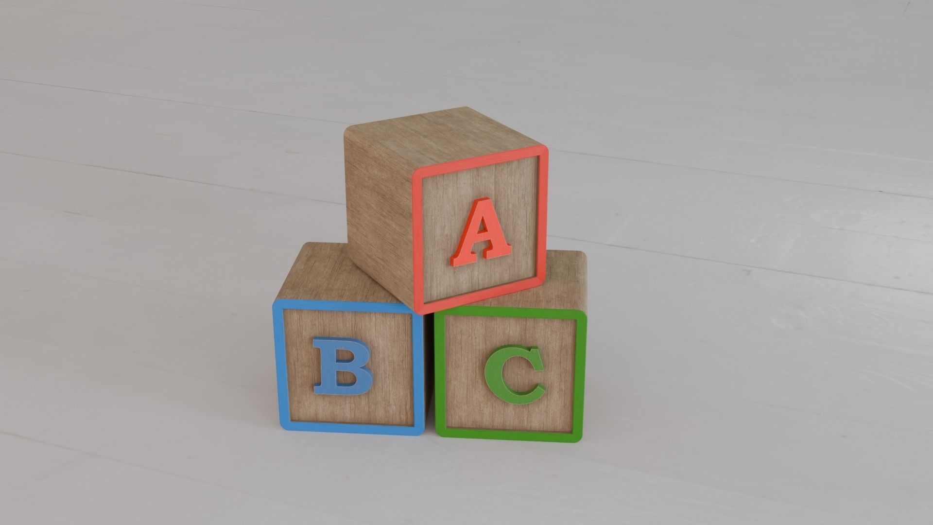 3D model ABC Blocks cube 3D models VR / AR / low-poly | CGTrader