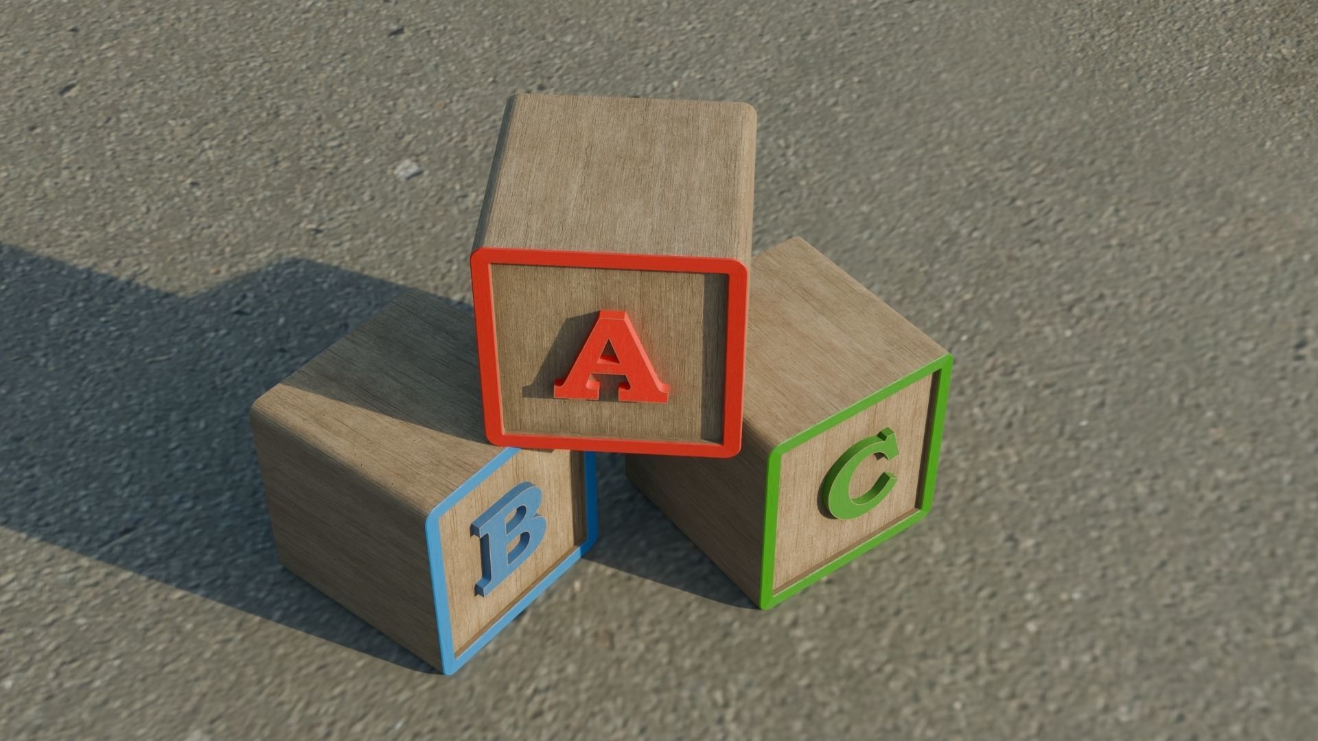 3D model ABC Blocks cube 3D models VR / AR / low-poly | CGTrader