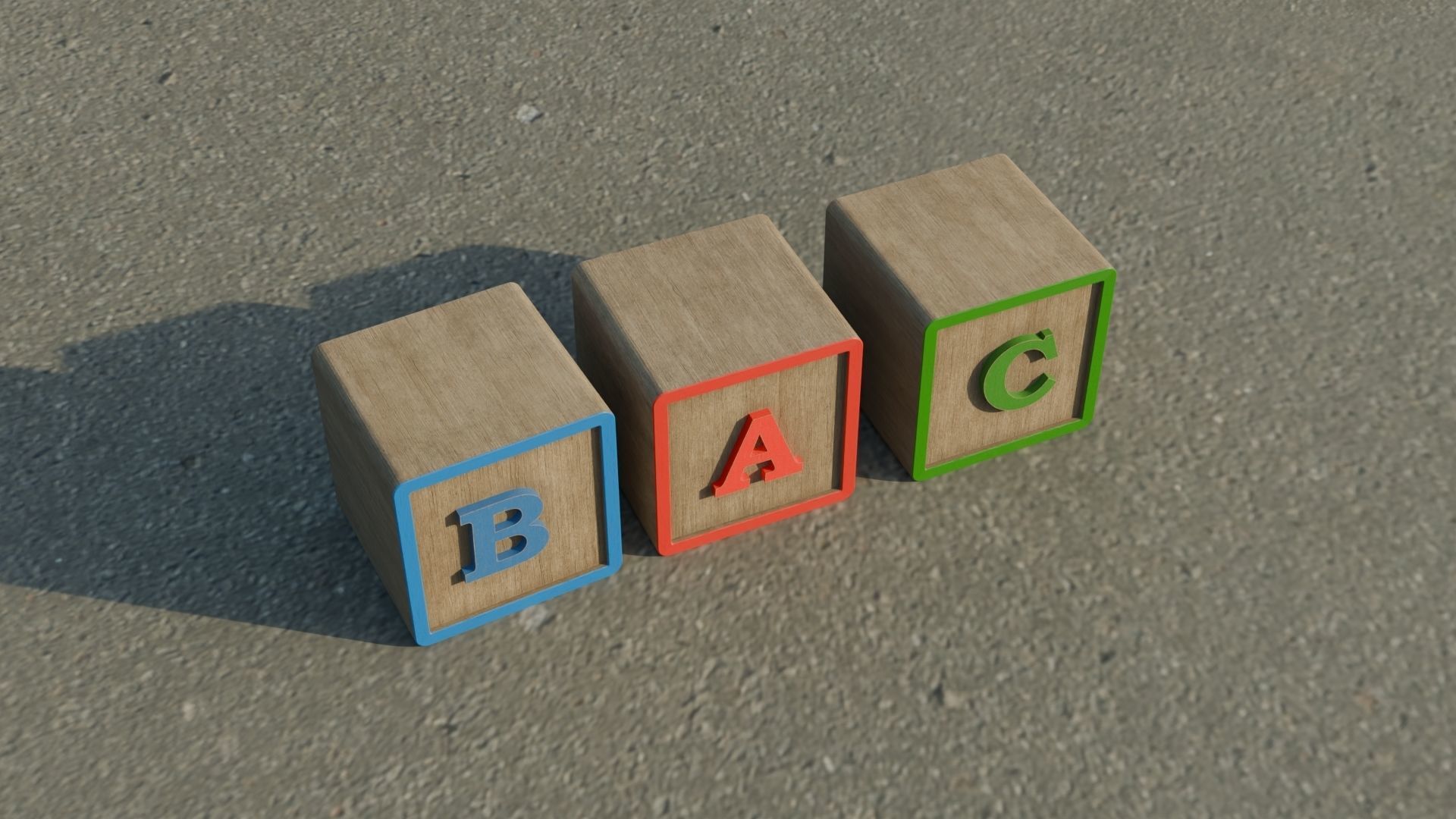 3D model ABC Blocks cube 3D models VR / AR / low-poly | CGTrader