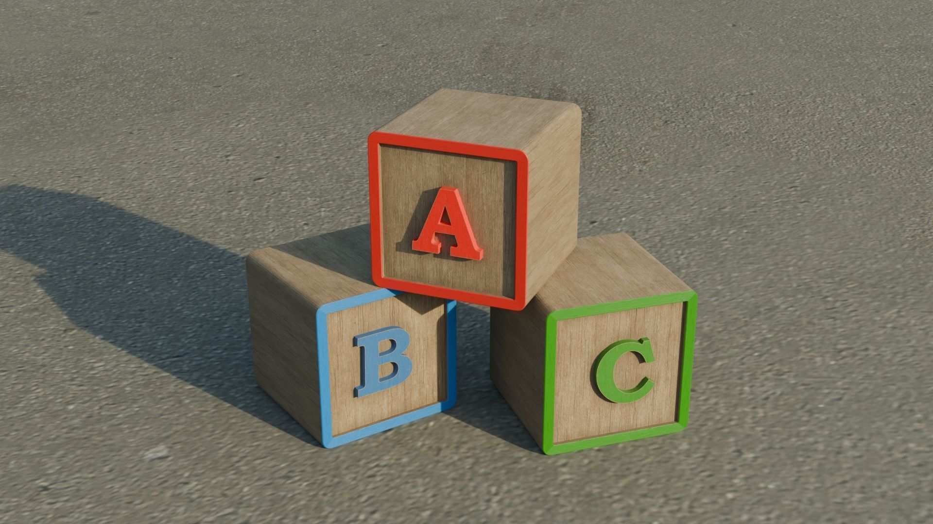 3D model ABC Blocks cube 3D models VR / AR / low-poly | CGTrader