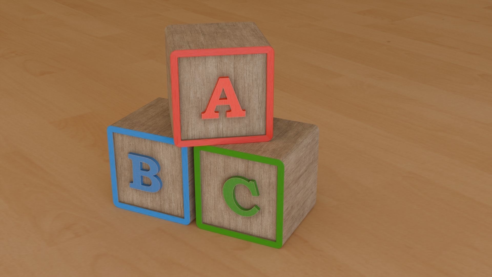 3D model ABC Blocks cube 3D models VR / AR / low-poly | CGTrader