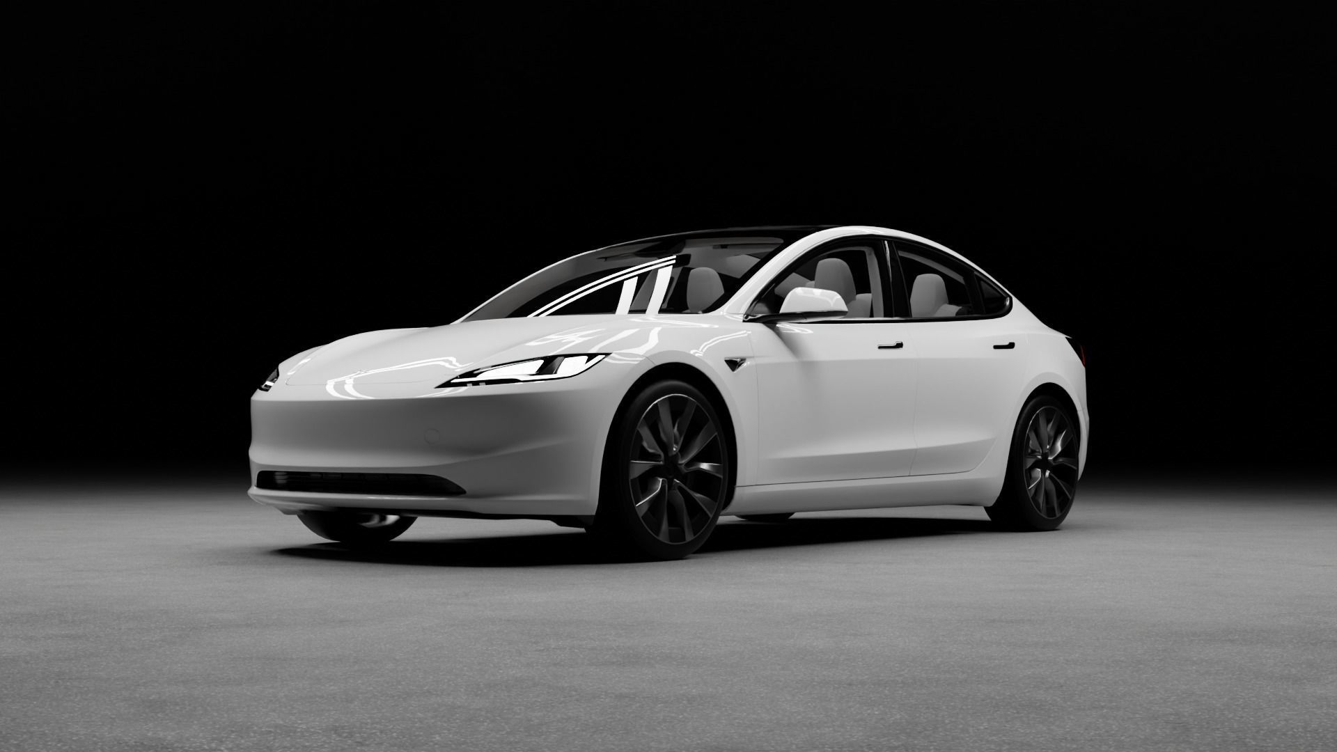 Tesla Model 3 Highland 3D model animated rigged | CGTrader