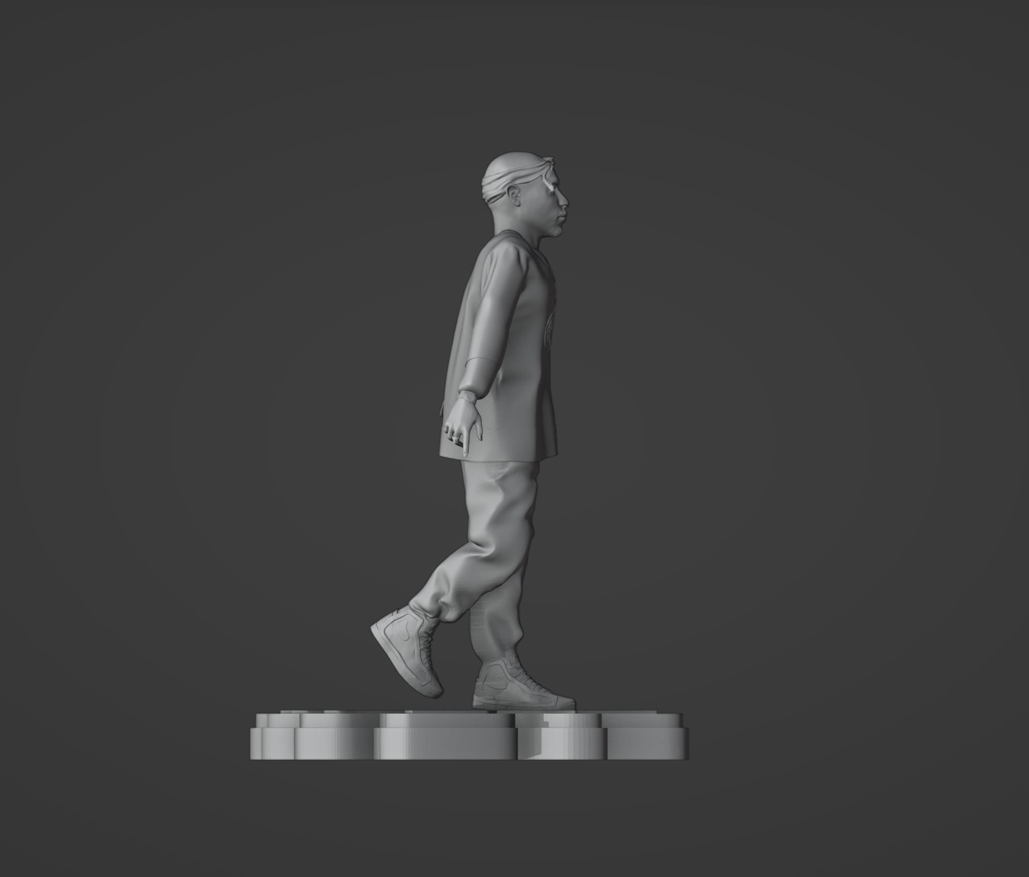 Tupac Spitting Statue 3D model 3D printable | CGTrader