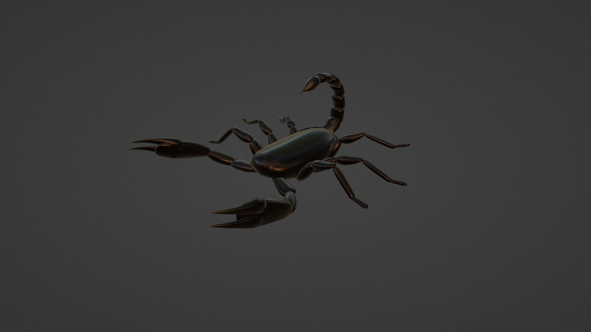 3D model TEXTURED RIGGED AND ANIMATED SCORPION VR / AR / low-poly ...