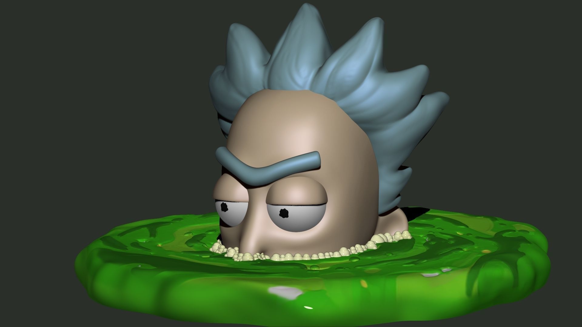 RICK SANCHEZ head and portal 3D model 3D printable | CGTrader