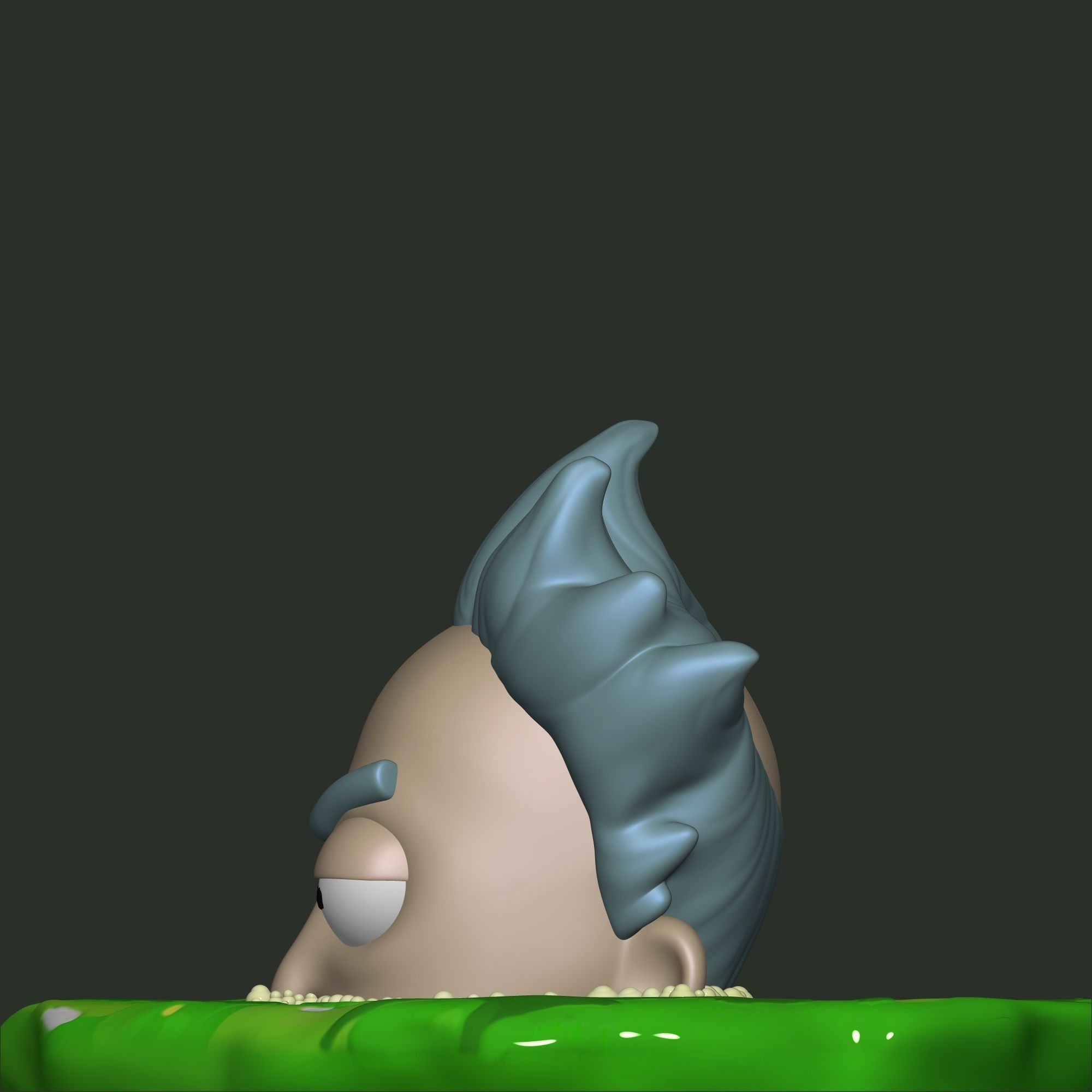 RICK SANCHEZ head and portal 3D model 3D printable | CGTrader