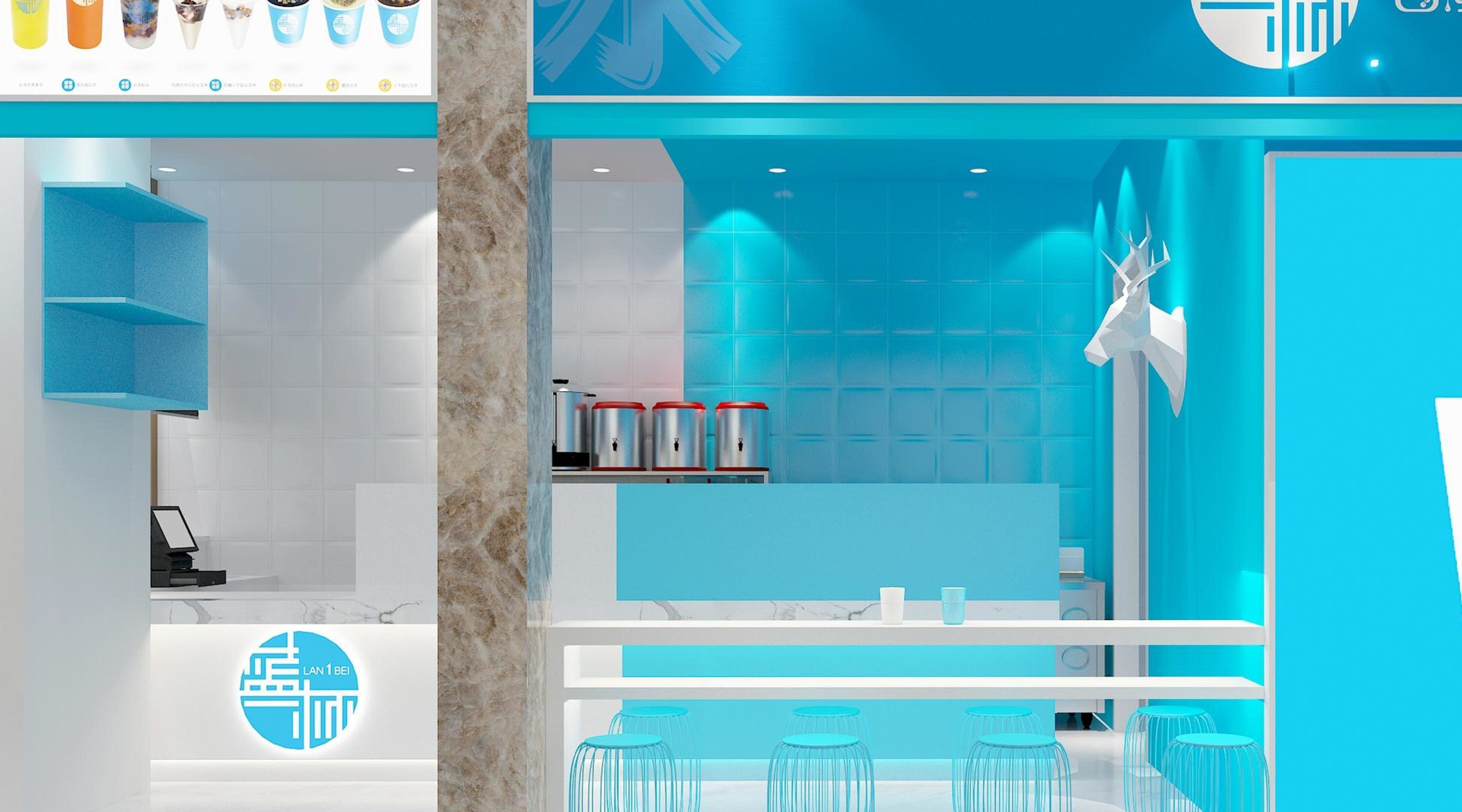 Milk Shop Tea Store Modern 3D model | CGTrader