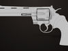 3D model Revolver 05 Silver Colt Python All PBR Unity UE Textures VR ...