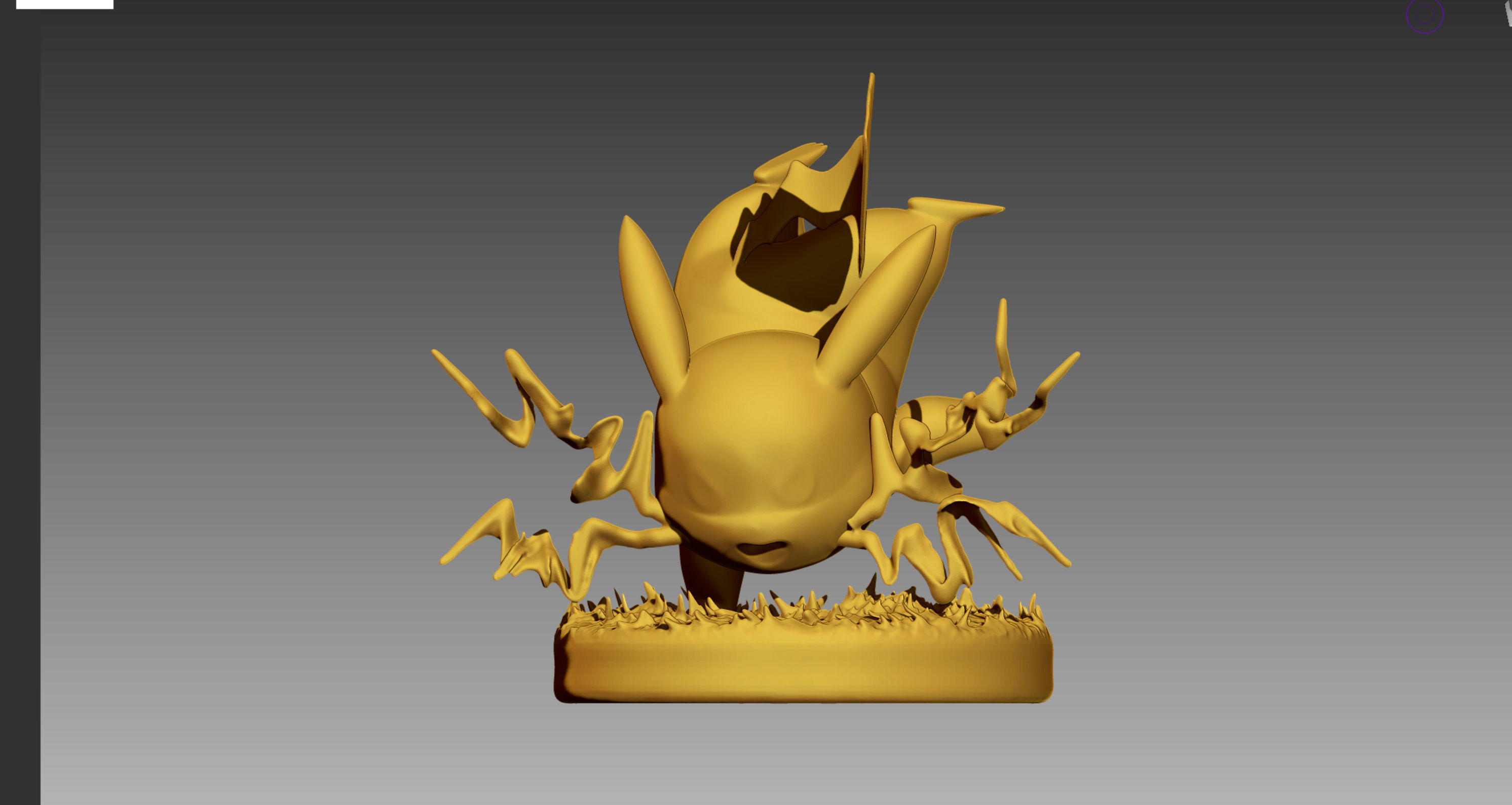 Wild Pikachu Pokemon OBJ STL 3D model 3D printable | CGTrader