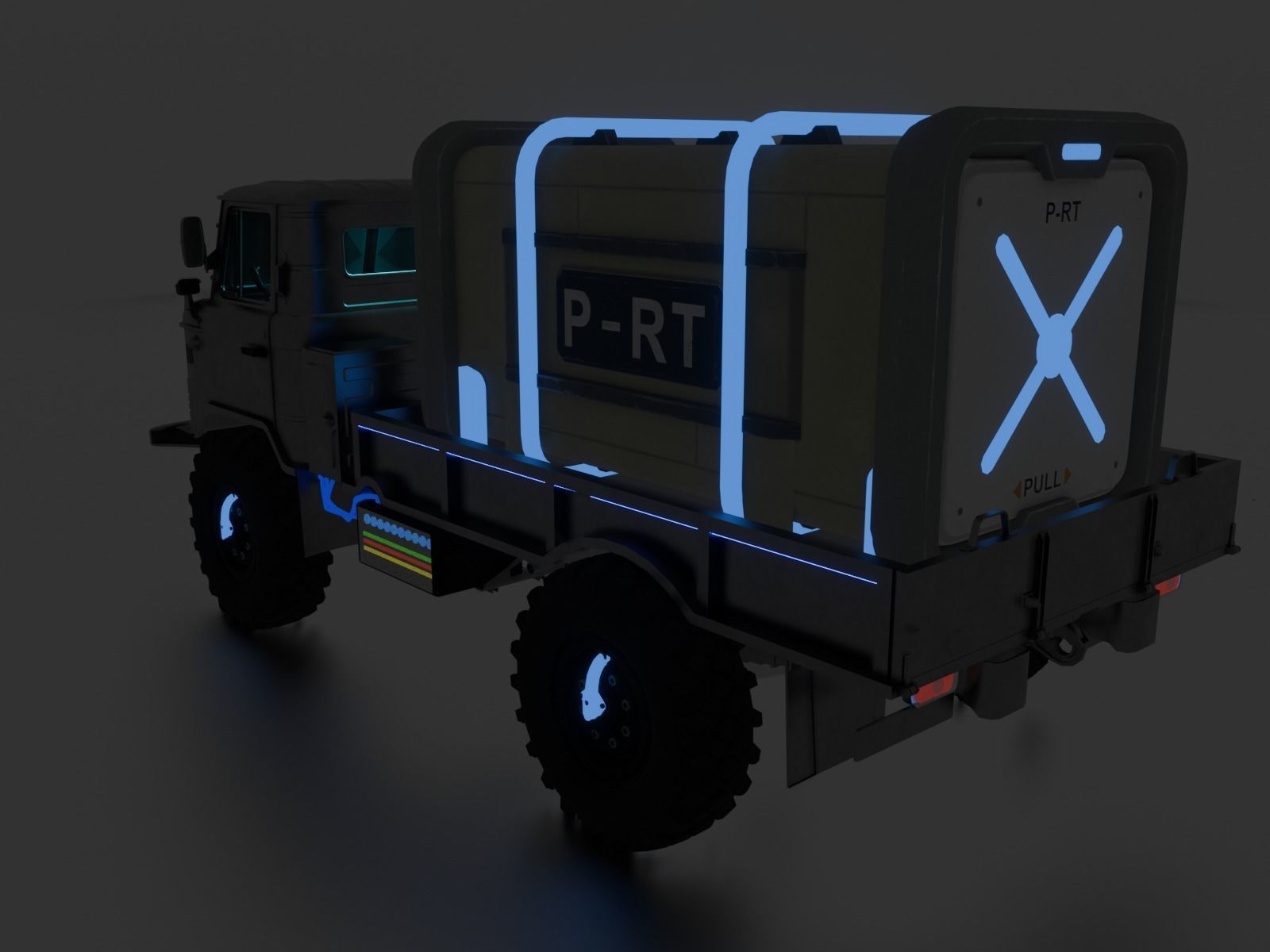 Car Truck - Army truck - Gaz free 3D model | CGTrader