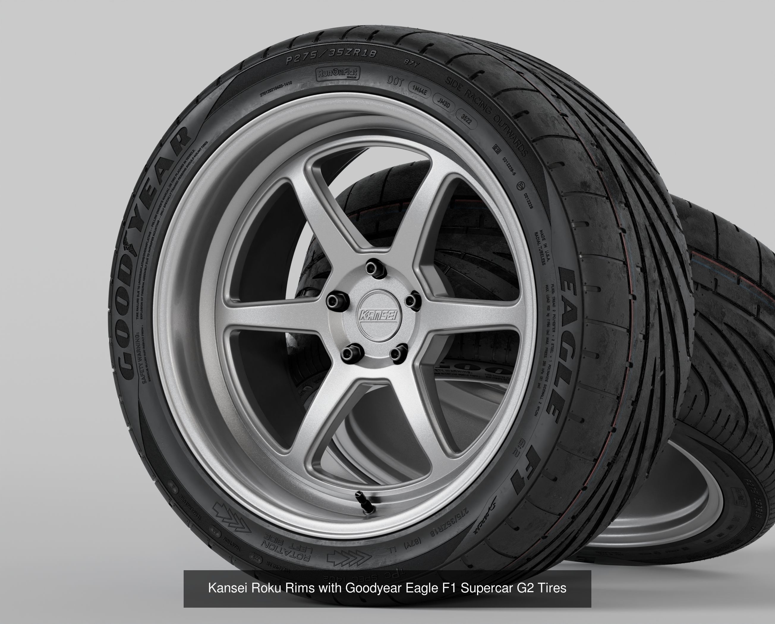 7 Kansei Rims with Tyres 3D Model Collection | CGTrader