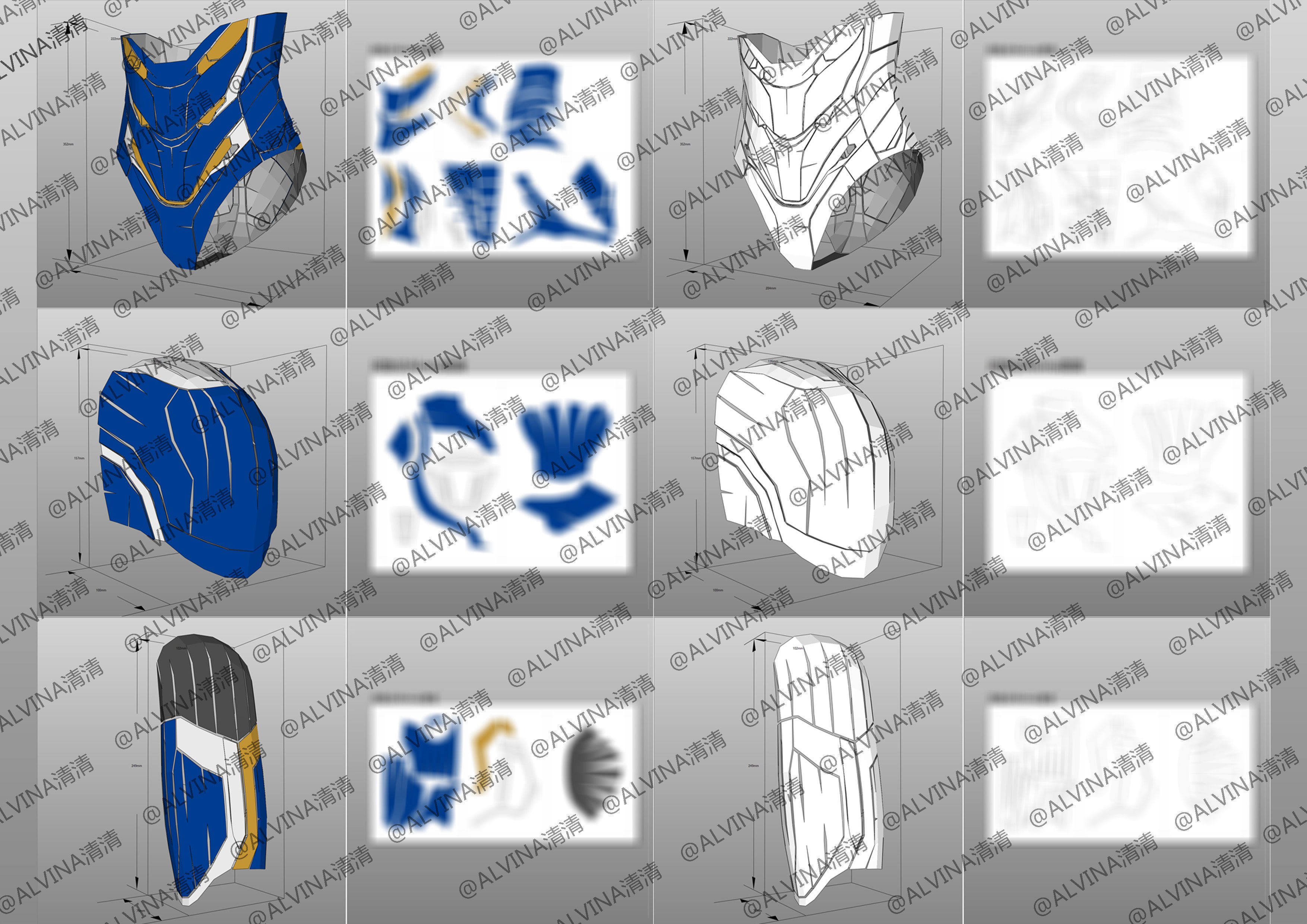 3D model Iron Man Pepper Mark49 Rescue Armor - DIY Cosplay Pepakura ...