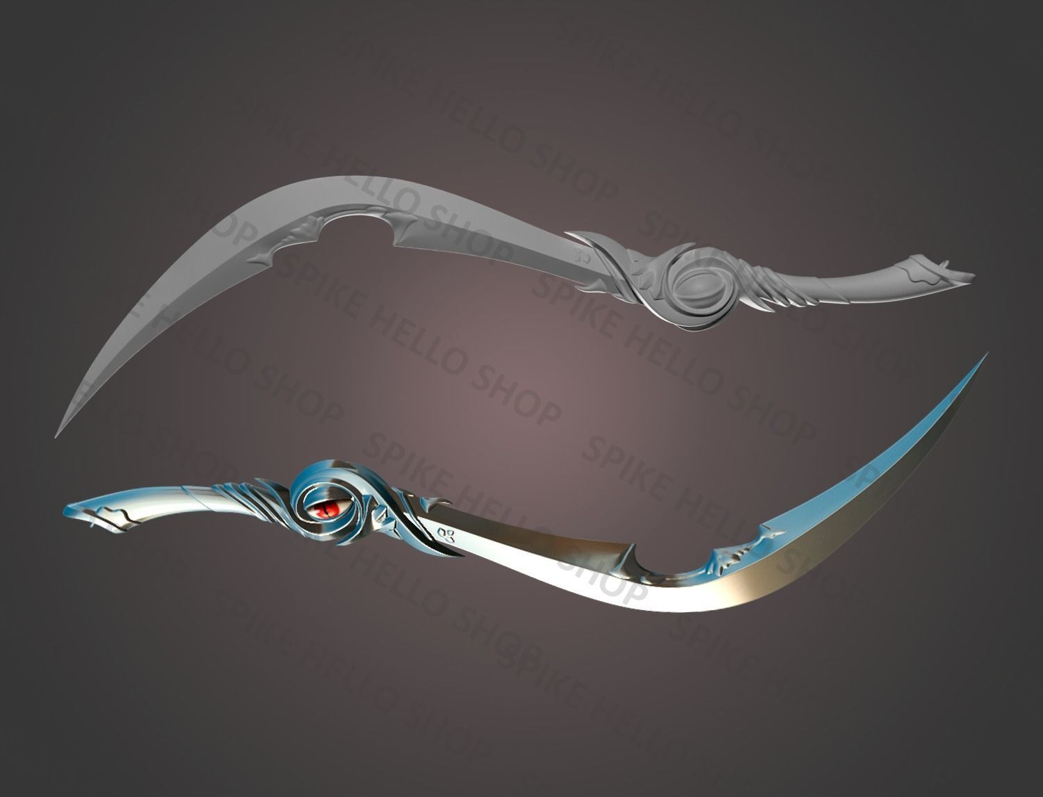 E-Ming scimitar 3D model of Hua Cheng from Tian Guan Ci Fu 3D model 3D ...