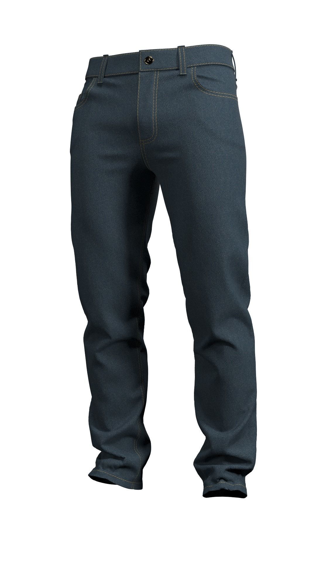 Male Blue Jeans Pants - Marvelous Designer 3D model | CGTrader