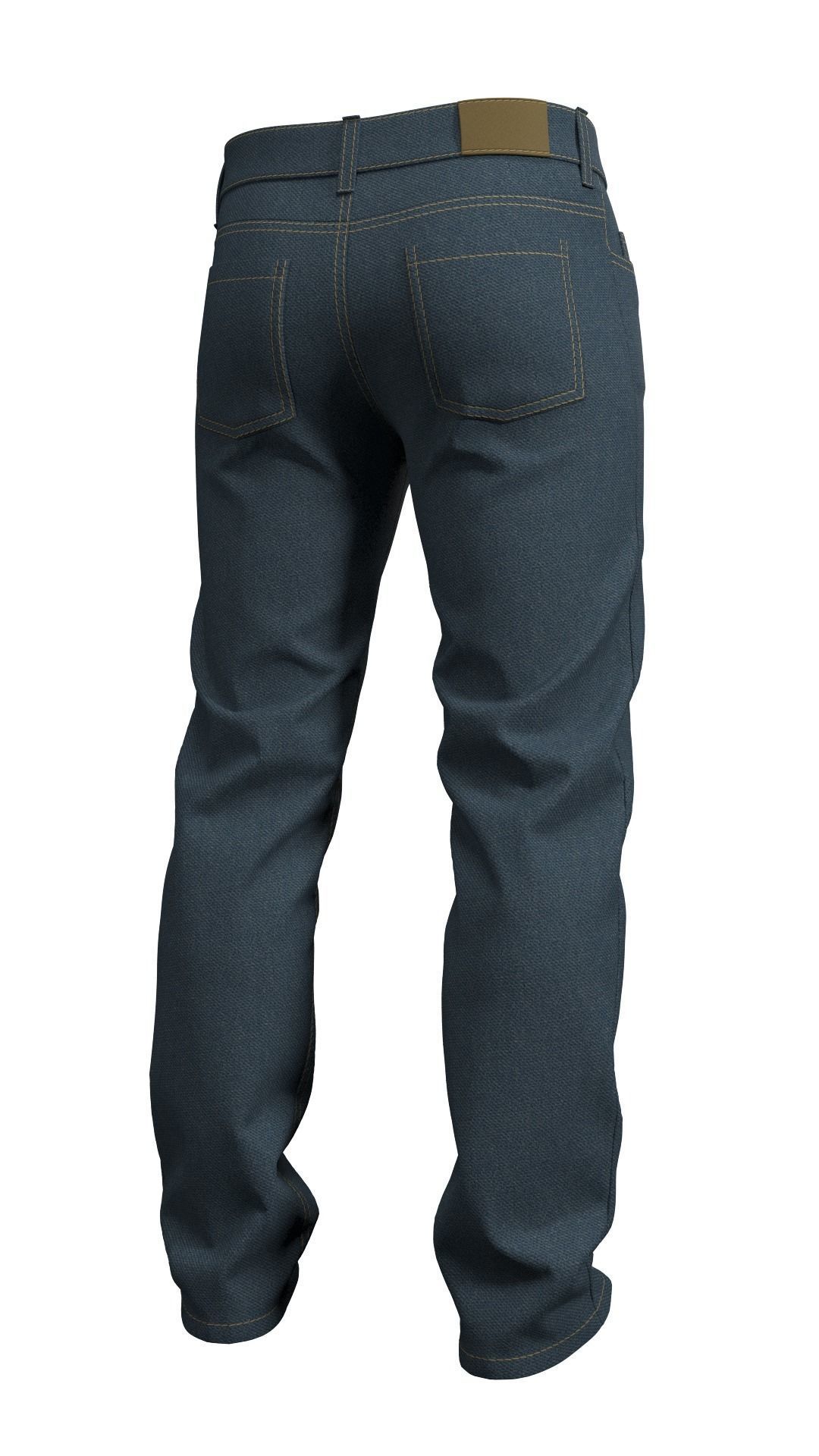 Male Blue Jeans Pants - Marvelous Designer 3D model | CGTrader