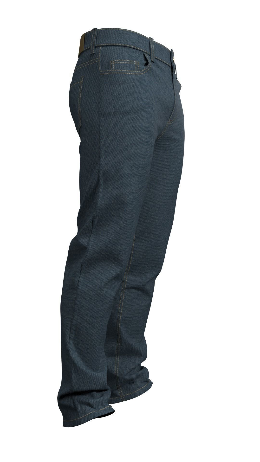 Male Blue Jeans Pants - Marvelous Designer 3D model | CGTrader