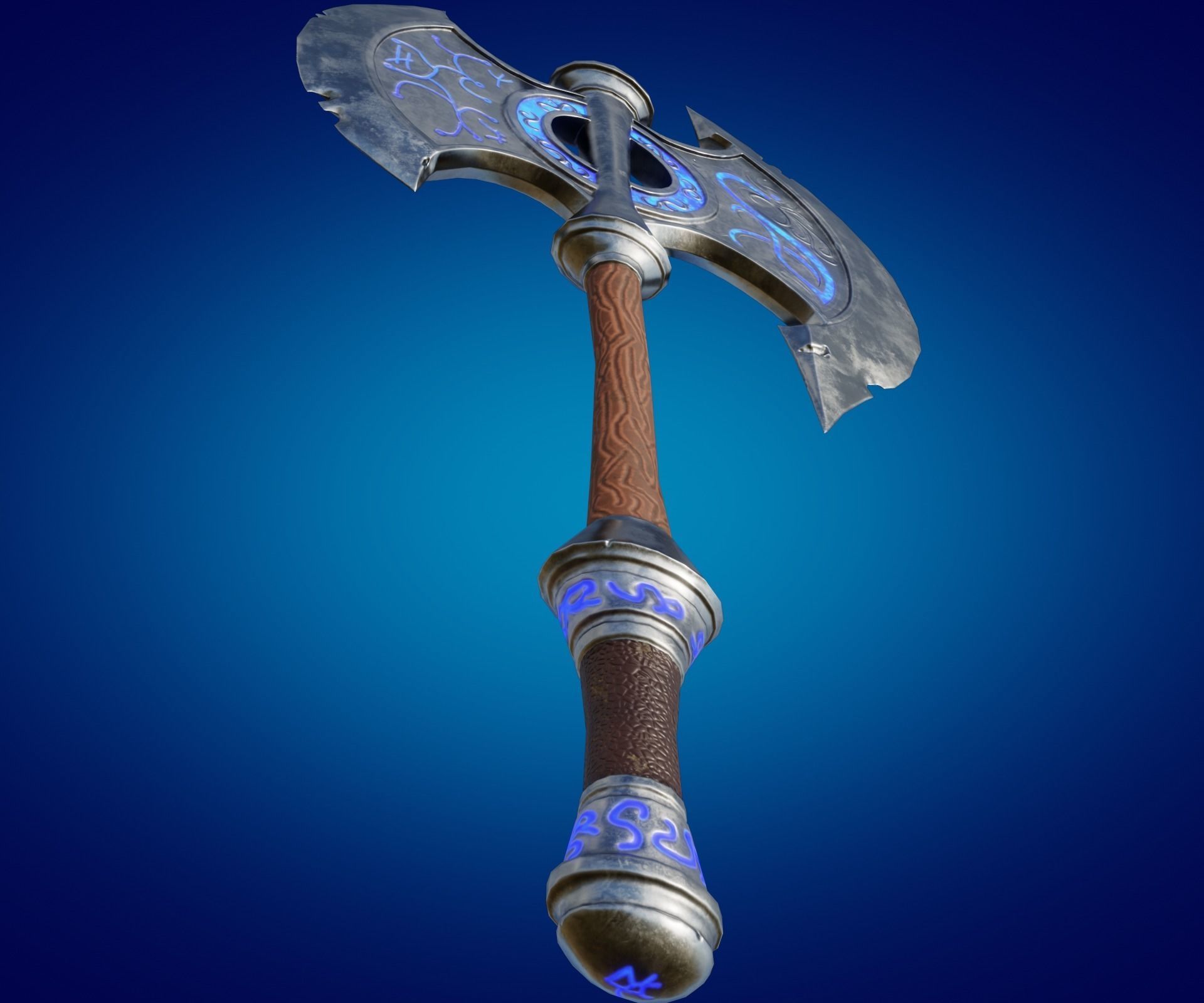 3D model Weapon Axe ice crusher PBR low-poly game ready VR / AR / low ...