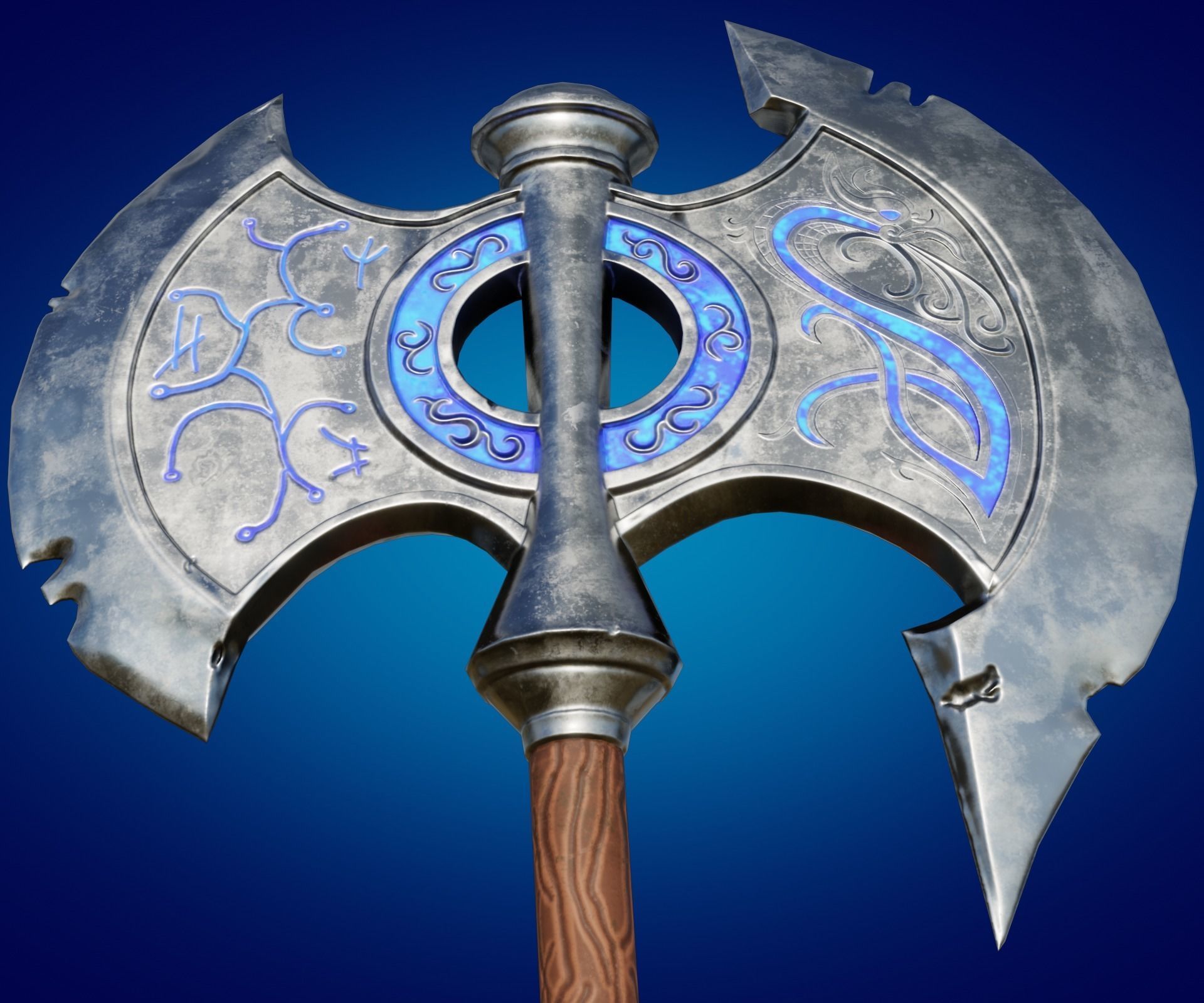 3D model Weapon Axe ice crusher PBR low-poly game ready VR / AR / low ...