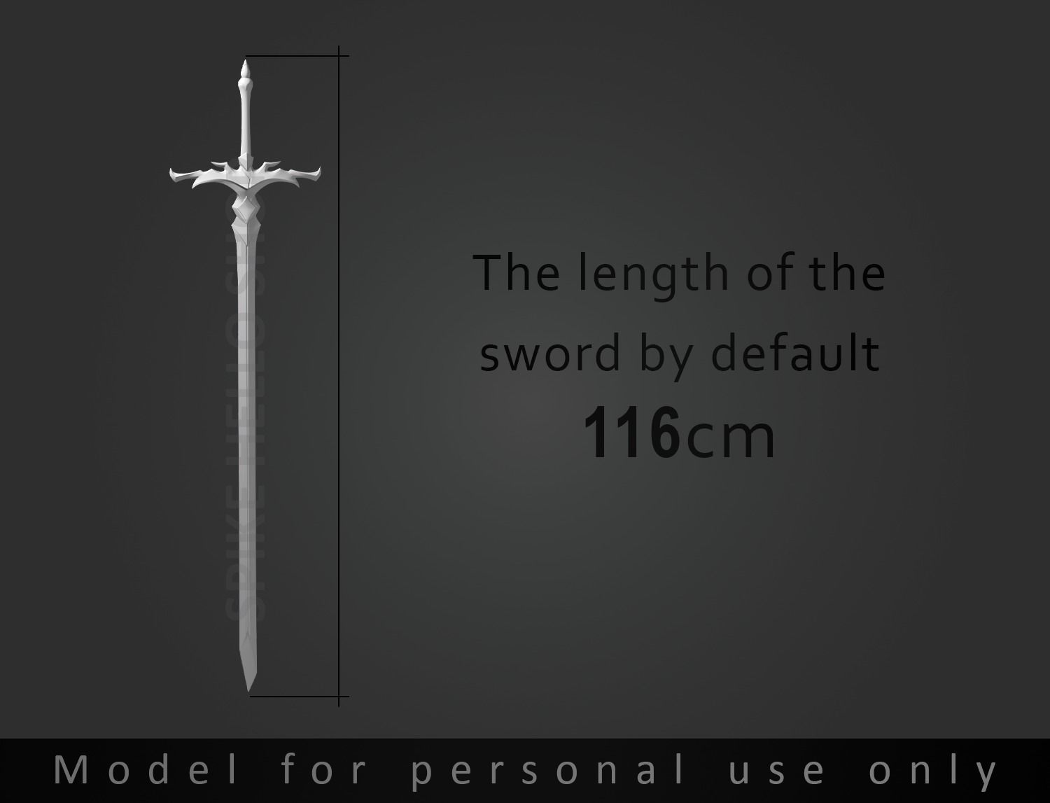 Fang Xin sword of Xie Lian 3D model from Tian Guan Ci Fu 3D model 3D ...