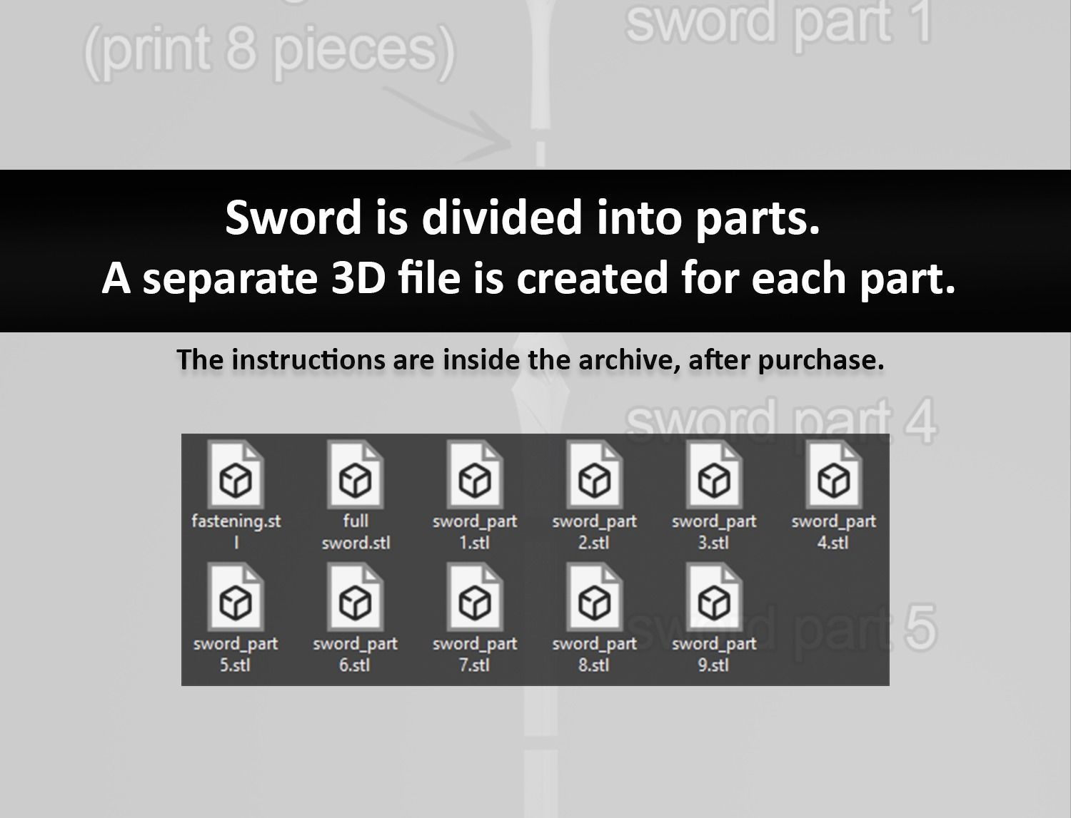 Fang Xin sword of Xie Lian 3D model from Tian Guan Ci Fu 3D model 3D ...