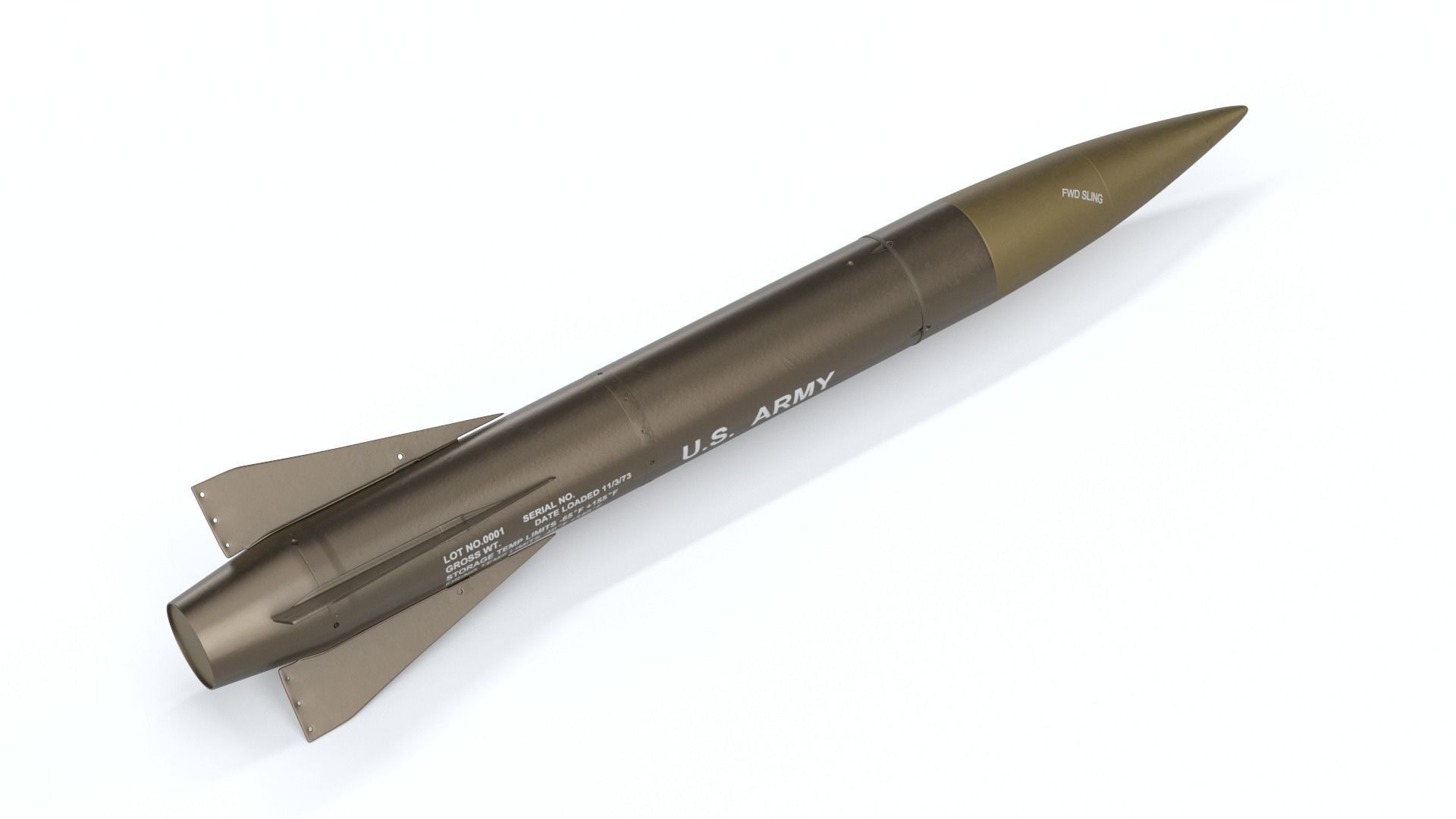 MGM-52 Lance Tactical Ballistic Missile 3D model | CGTrader
