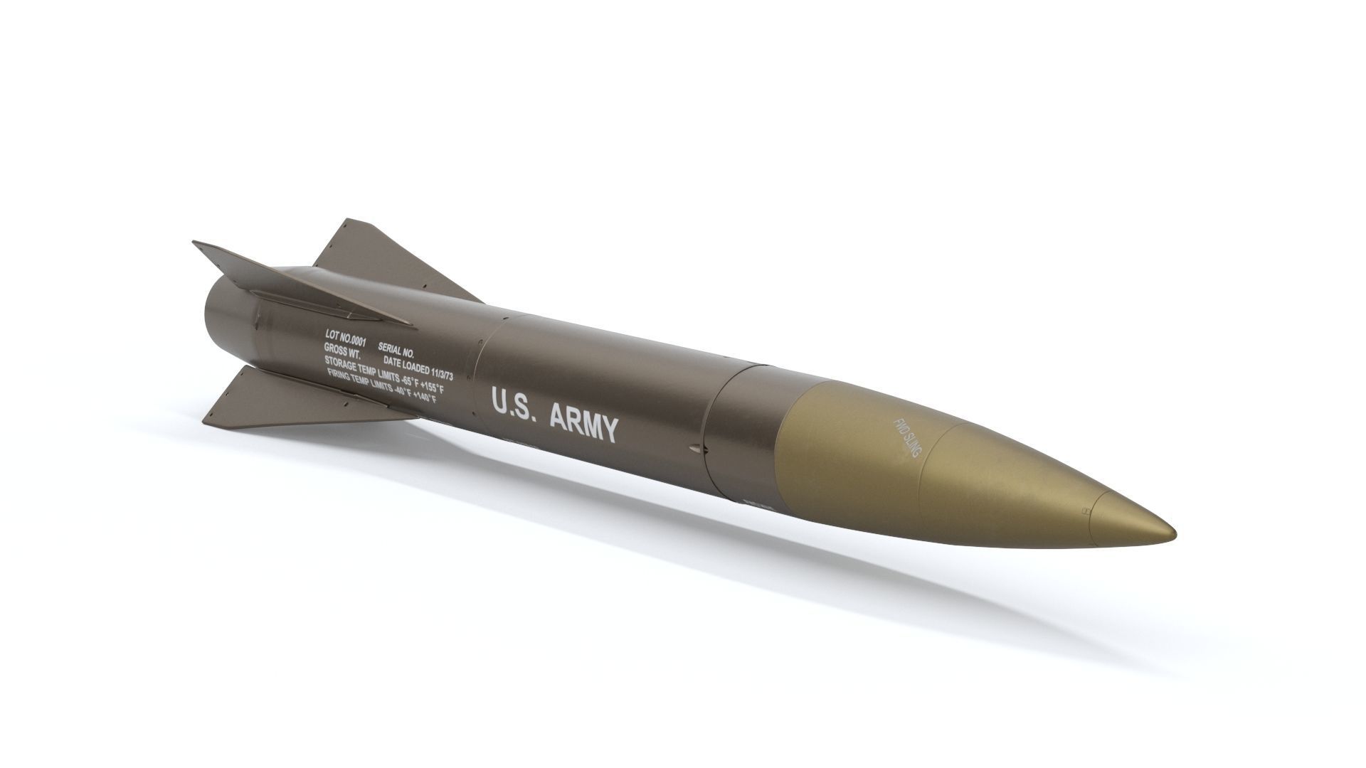 Mgm 52 Lance Tactical Ballistic Missile 3d Model Cgtrader